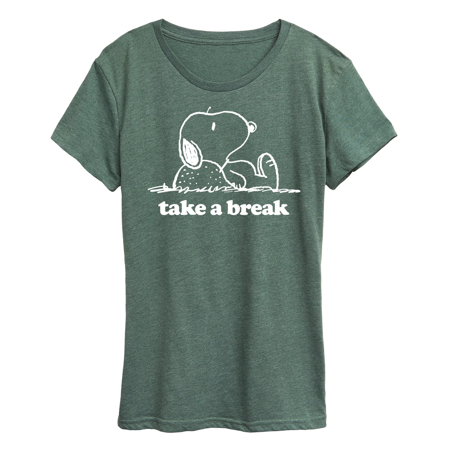 Peanuts - Take A Break - Women's Short Sleeve Graphic T-Shirt - Walmart.com