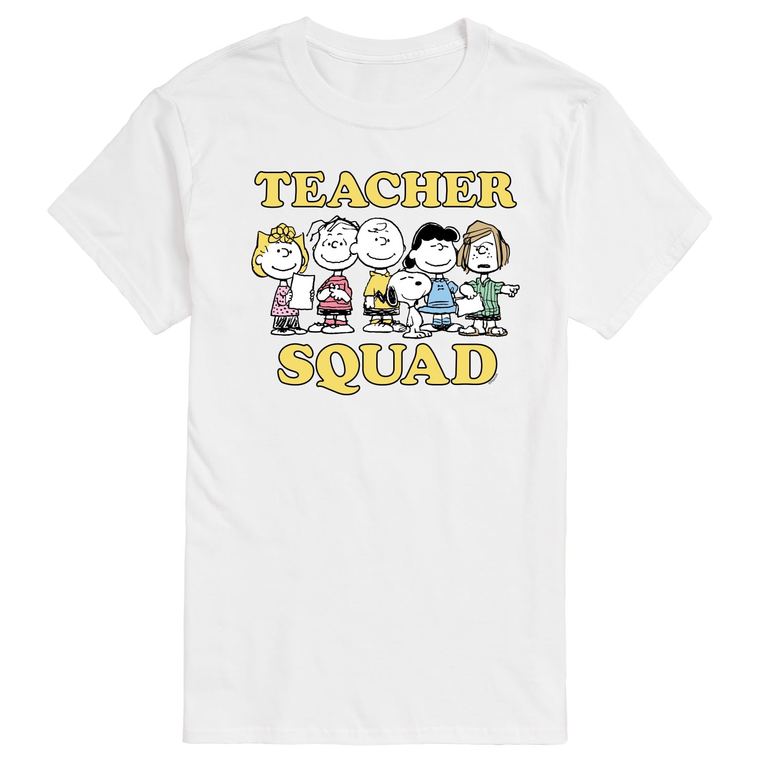 Peanuts - Teacher Squad - Men's Short Sleeve Graphic T-Shirt - Walmart.com