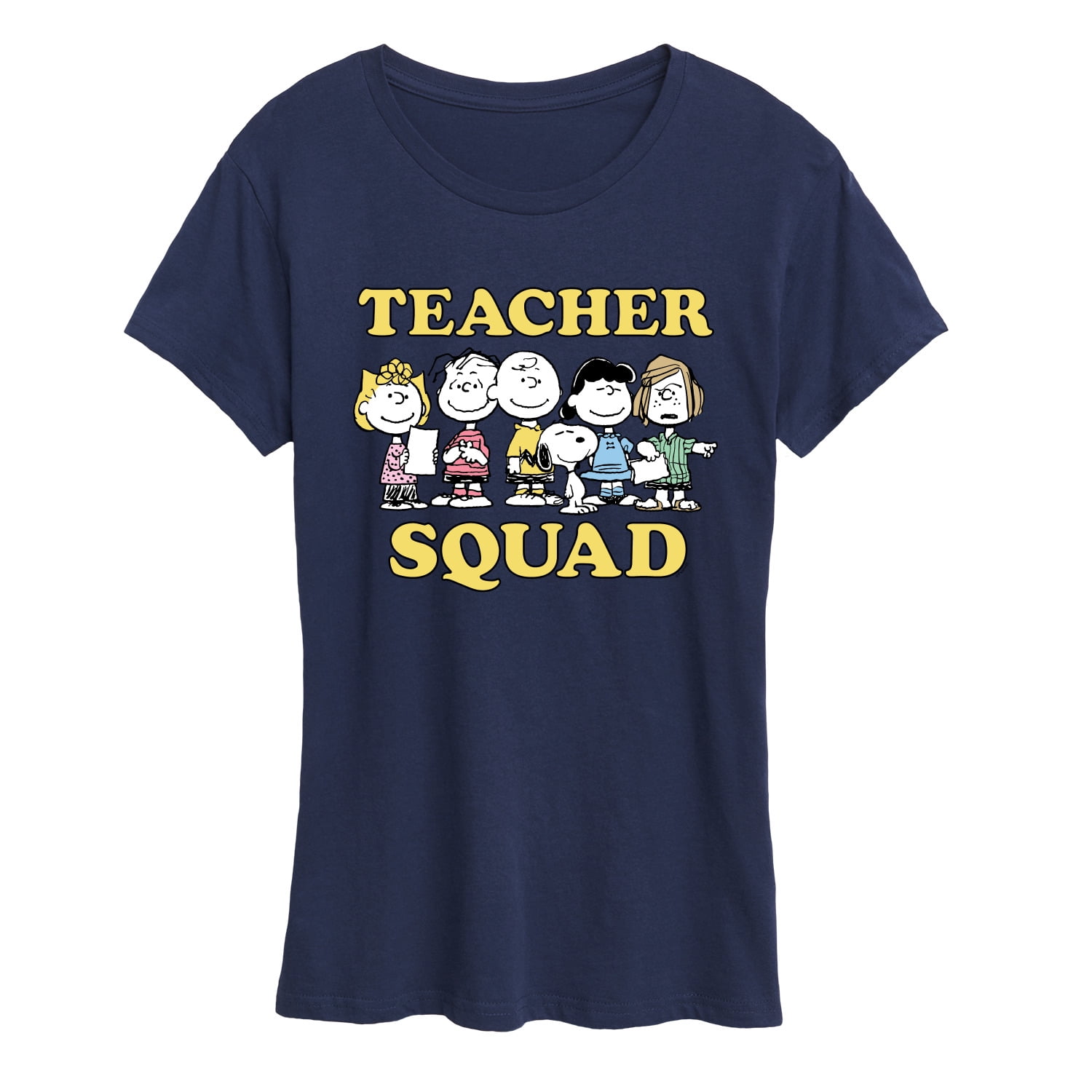Peanuts - Teacher Squad - Women's Short Sleeve Graphic T-Shirt ...