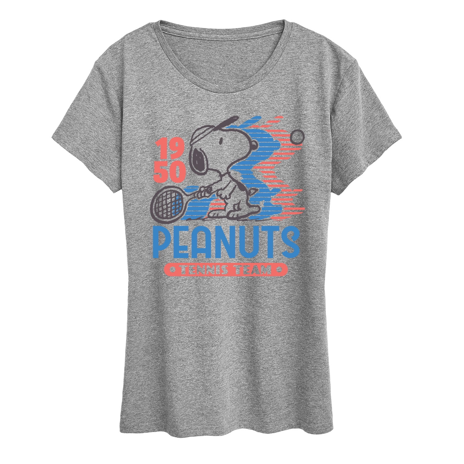Peanuts - Tennis Team - Women's Short Sleeve Graphic T-Shirt - Walmart.com