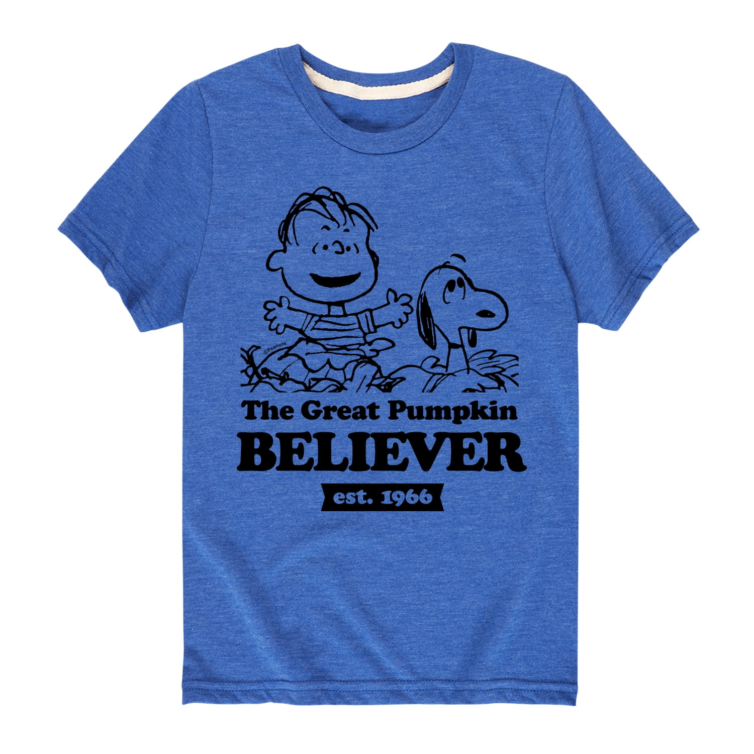 Peanuts - The Great Pumpkin Believer - Toddler And Youth Short Sleeve Graphic T-Shirt - Walmart.com