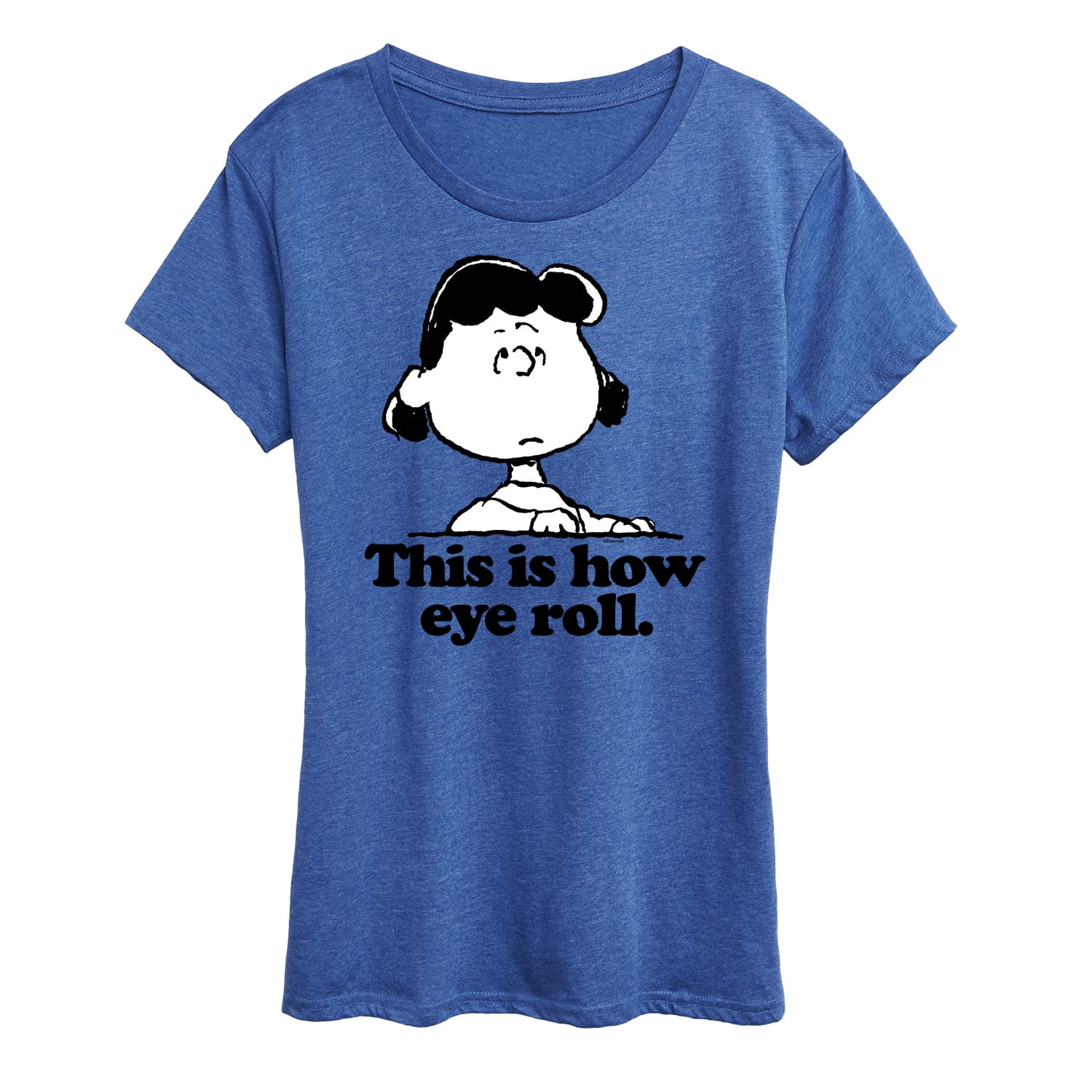 Peanuts - This Is How Eye Roll - Women's Short Sleeve Graphic T-Shirt ...