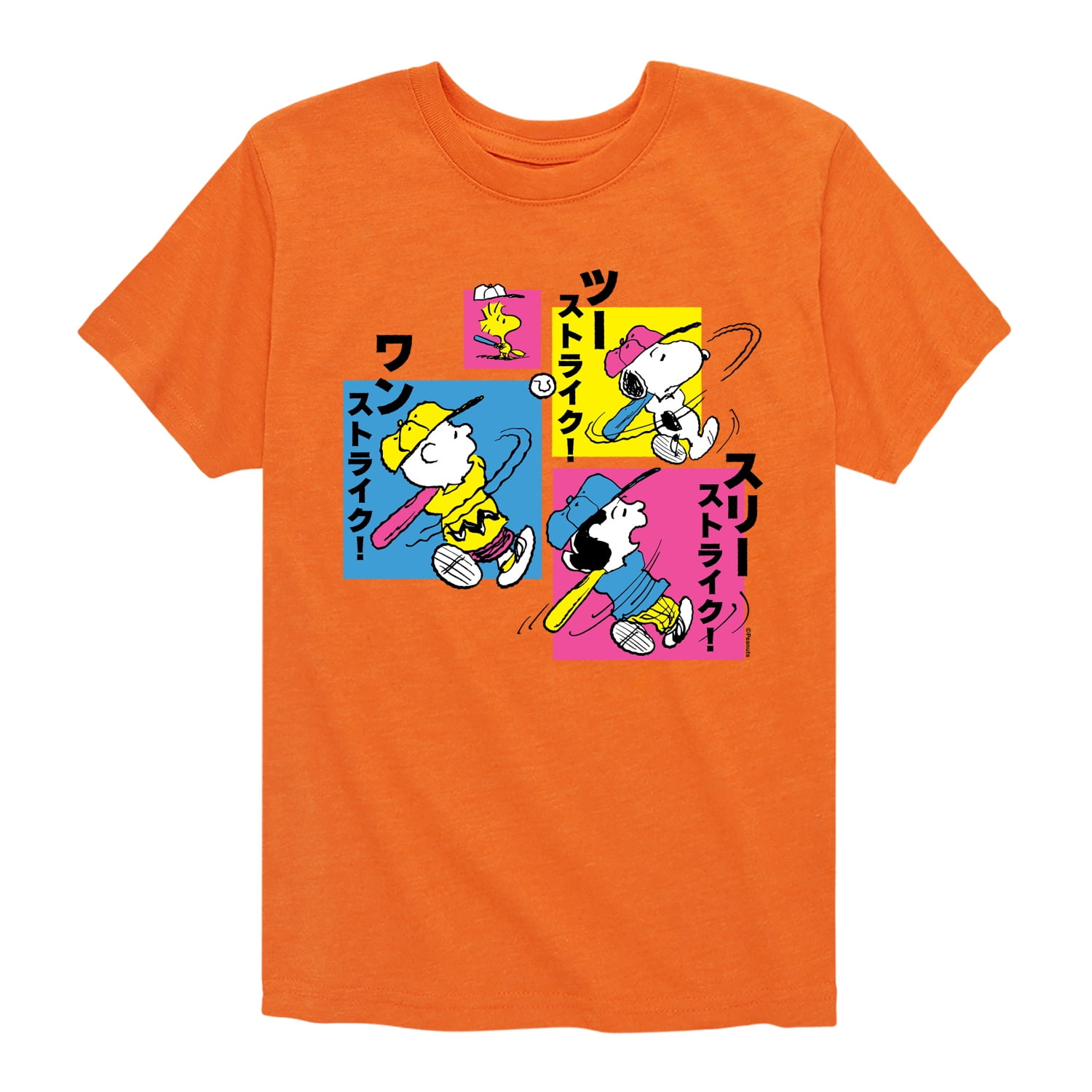 Peanuts - Tokyo Baseball - Toddler And Youth Short Sleeve Graphic T ...