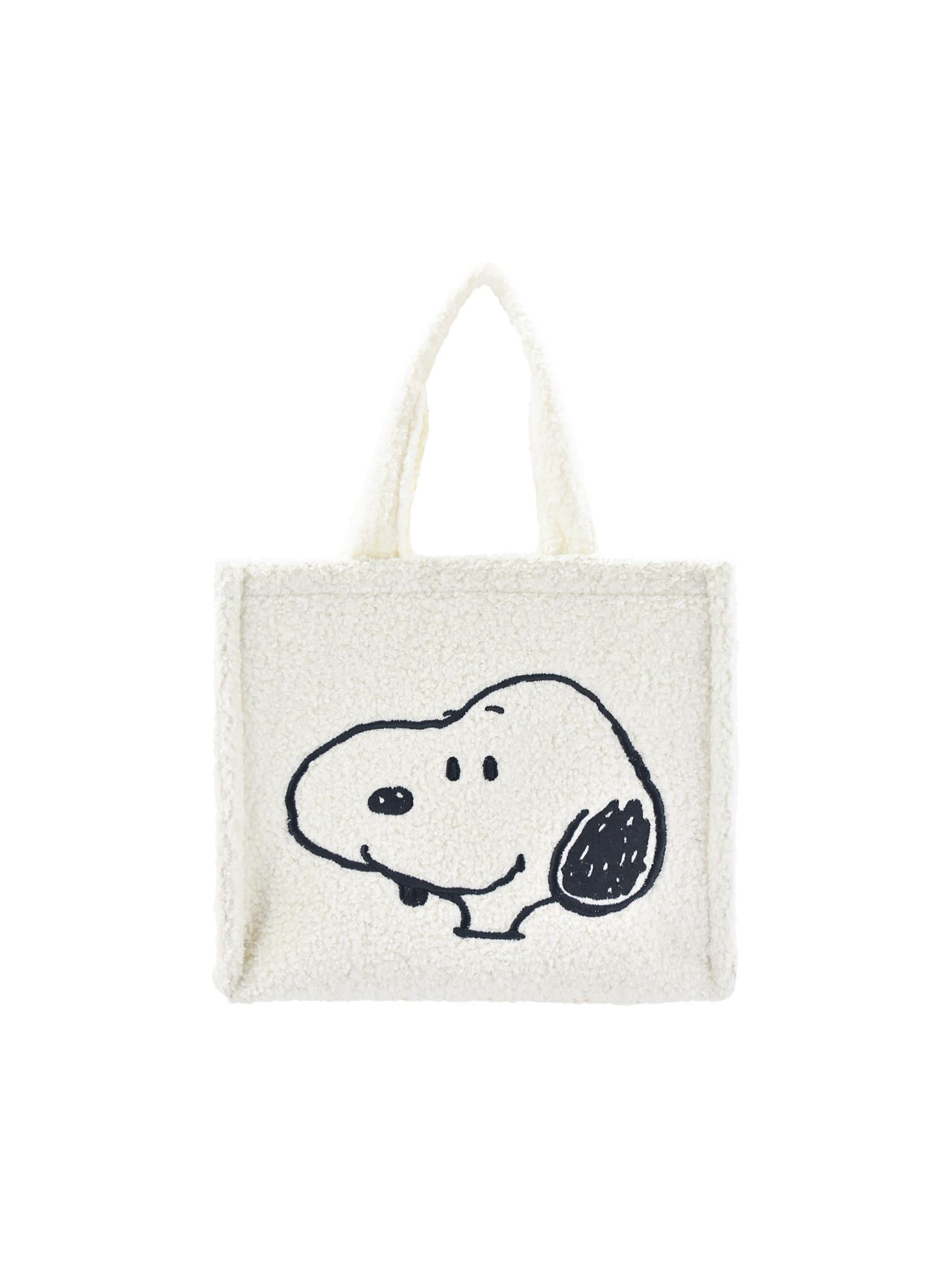 Peanuts Tote Bag, Snoopy and Woodstock Travel Handbag Side Purse with ...