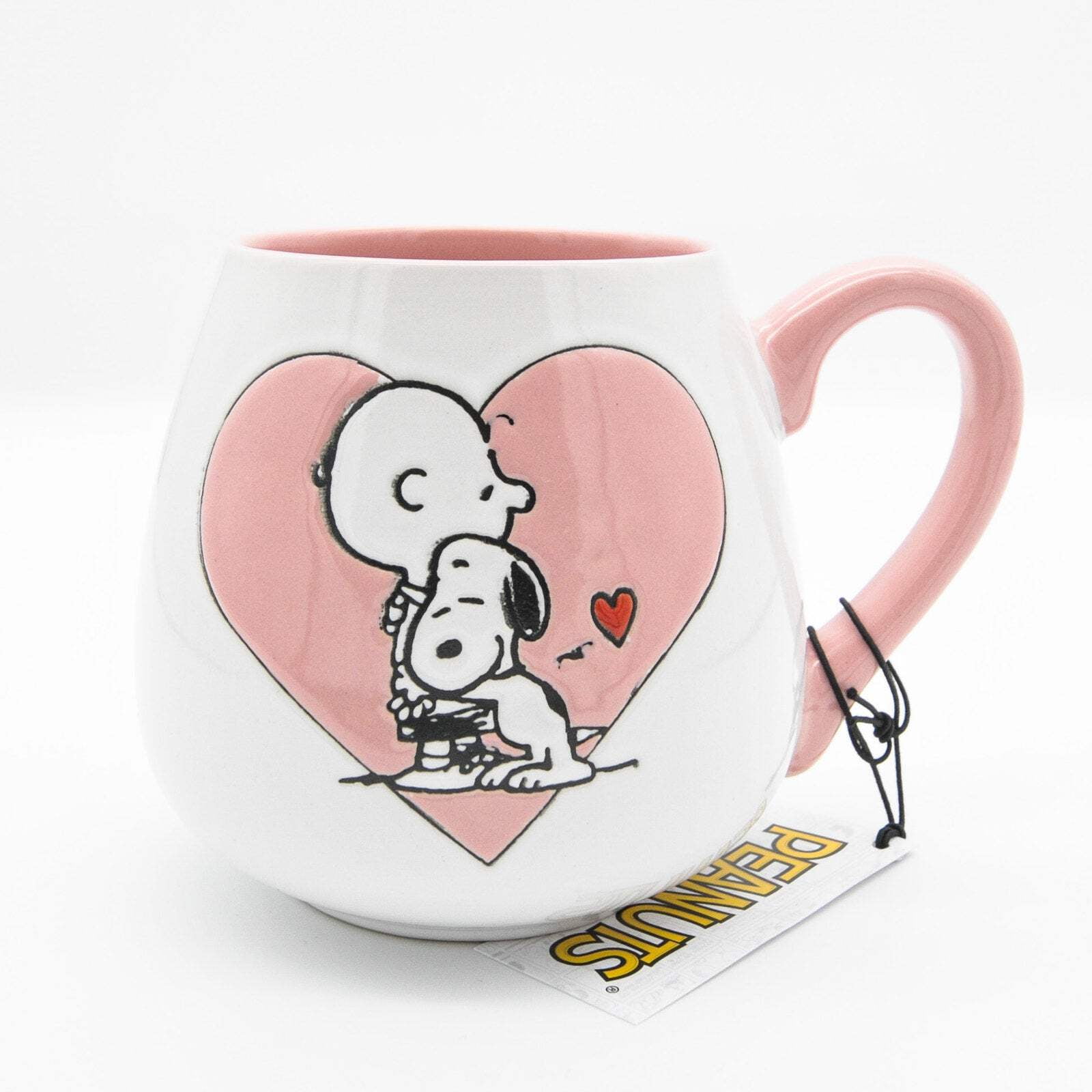 Peanuts Valentine’s Day Mug, Charlie Brown Snoopy, Pink 20oz Ceramic ...