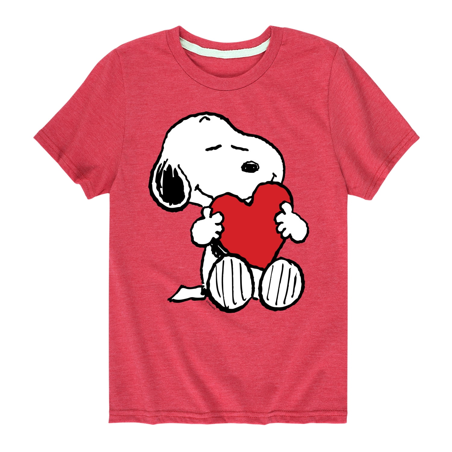 Peanuts - Snoopy Valentine's Hugging Heart - Toddler And Youth Short ...