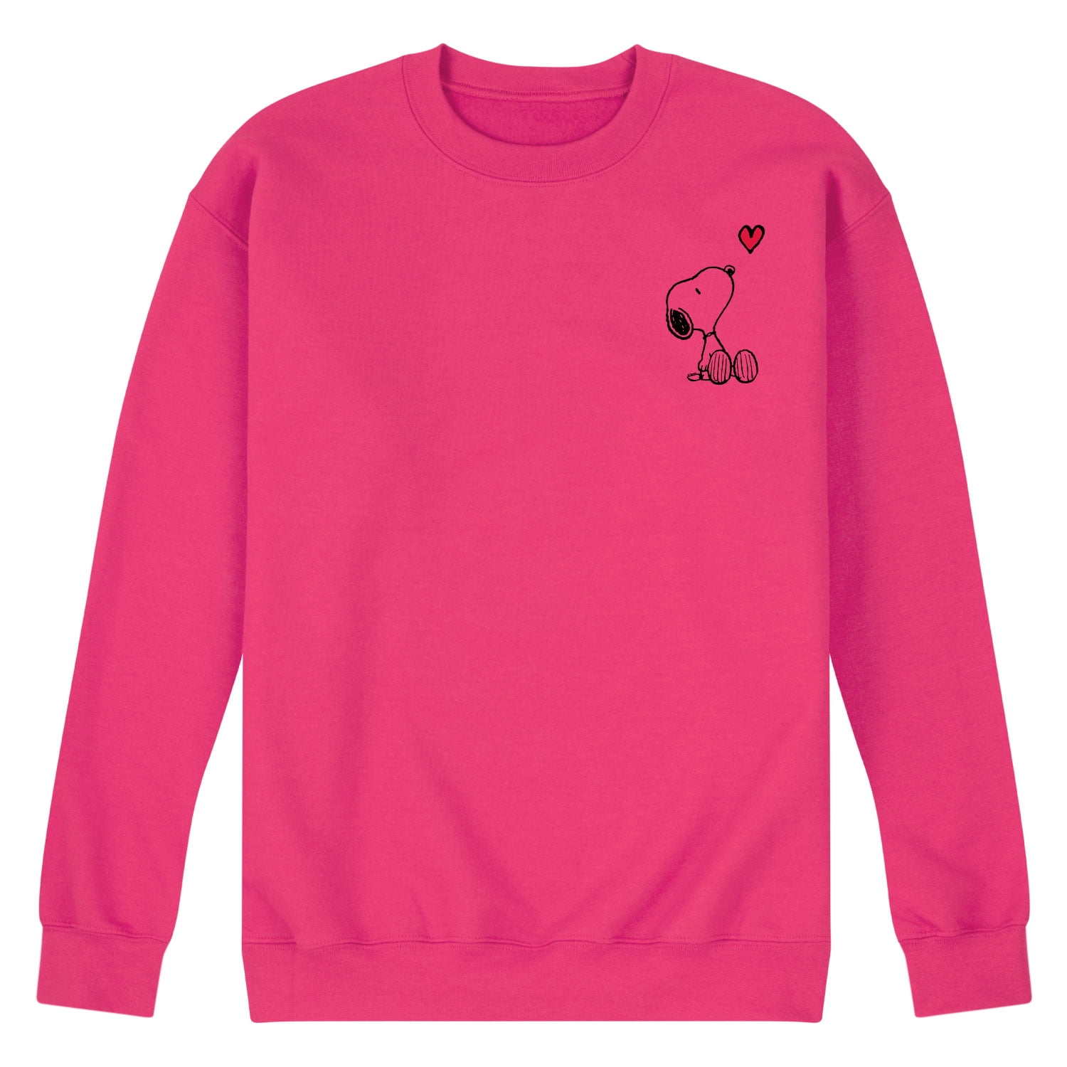 Peanuts - Valentine's Peanuts Snoopy Heart - Men's Crew Neck Fleece ...