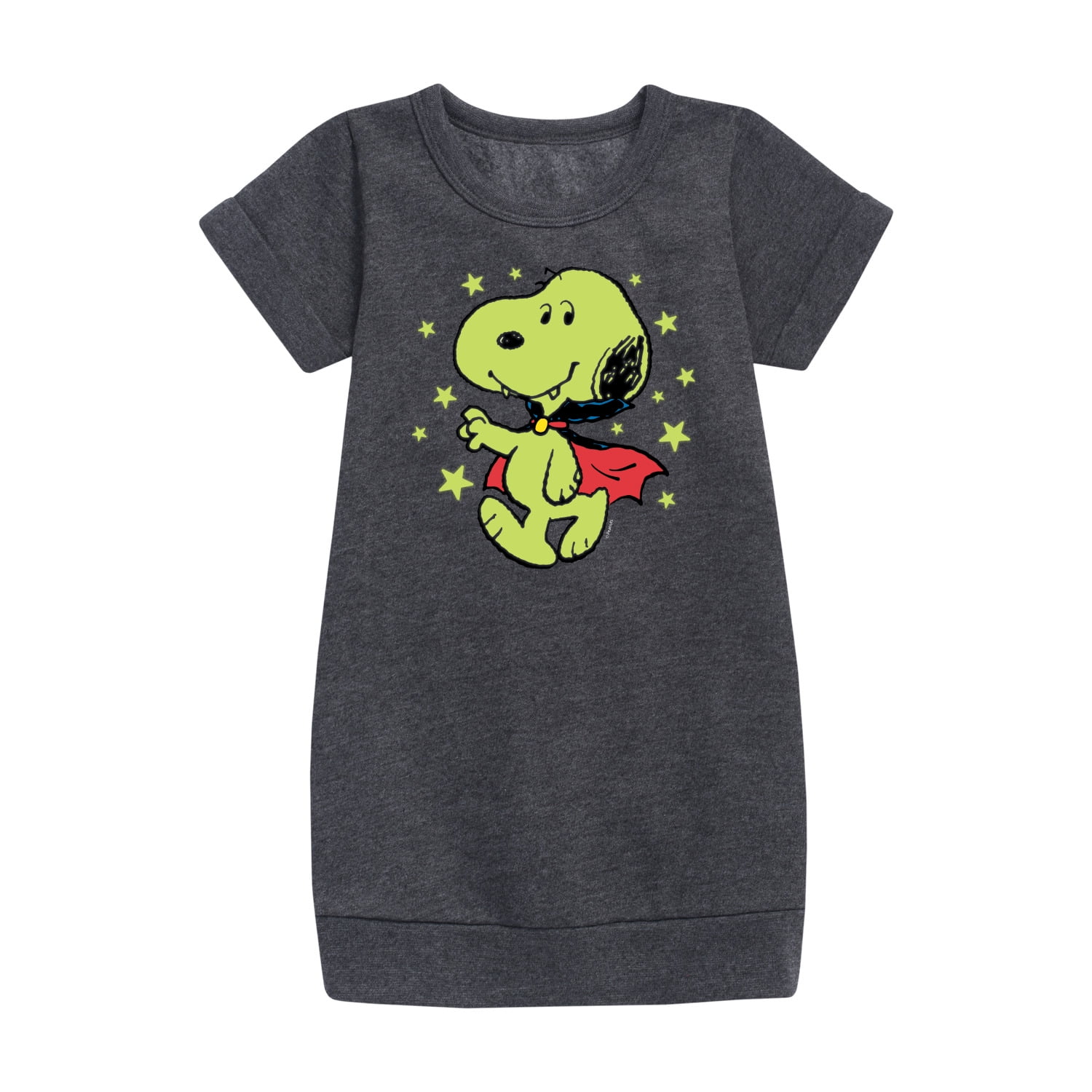 Peanuts - Vampire Snoopy Stars - Toddler And Youth Girls Fleece Dress ...