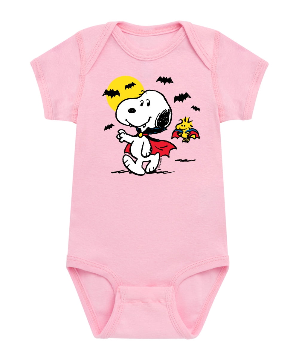 Peanuts - Vampire Snoopy Woodstock - Infant Baby One Piece - Walmart.com