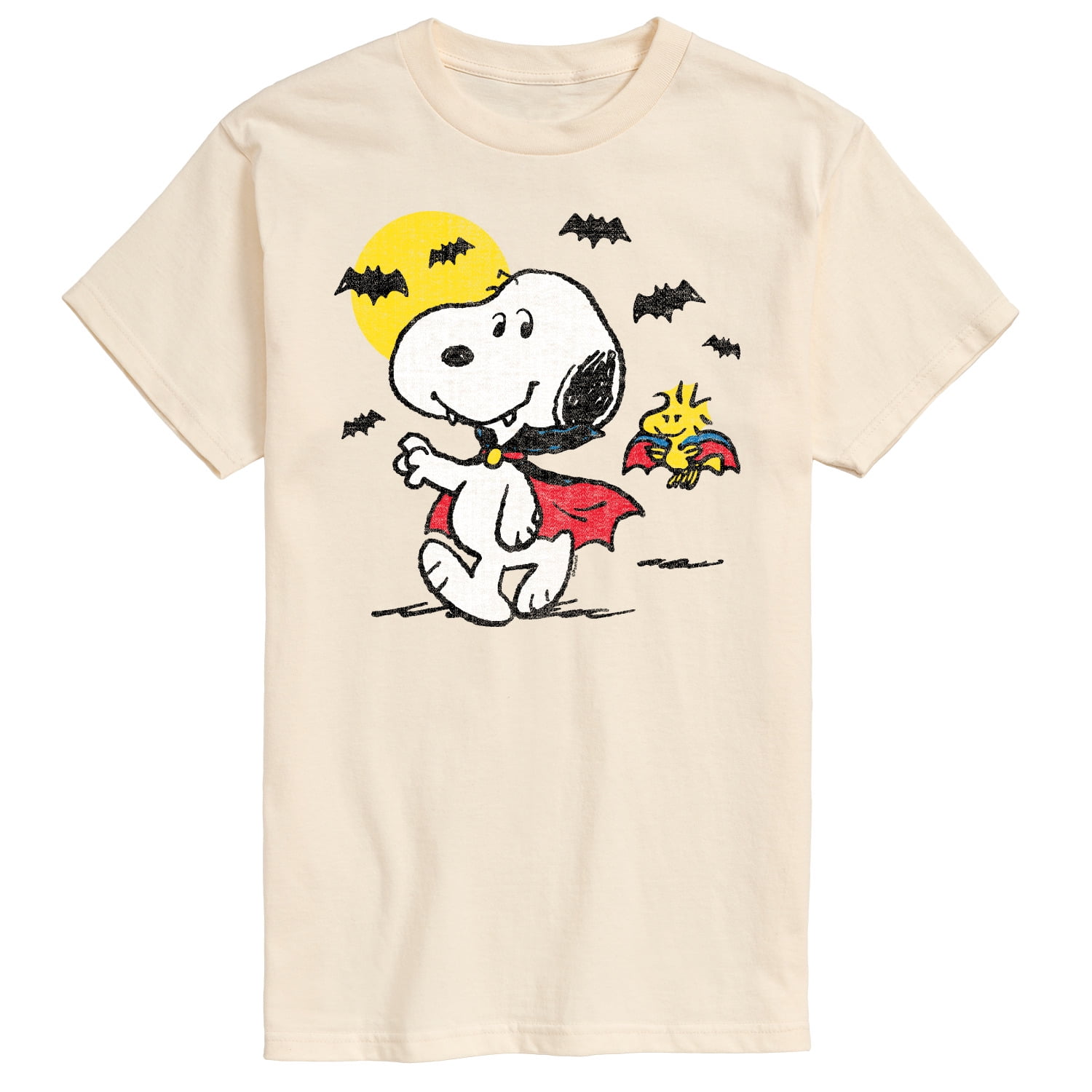 Peanuts - Vampire Snoopy Woodstock - Men's Short Sleeve Graphic T-Shirt ...