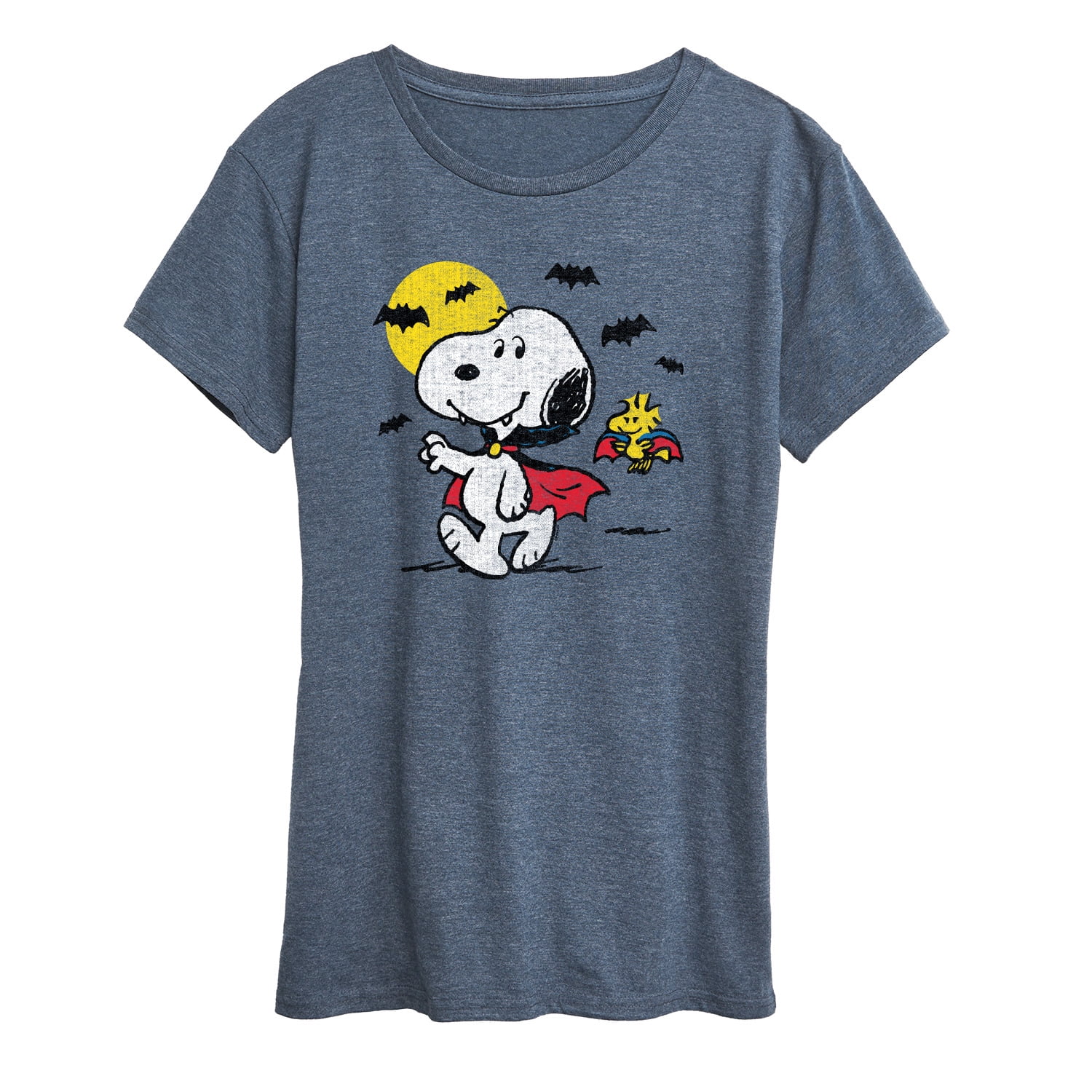 Peanuts - Vampire Snoopy Woodstock - Women's Short Sleeve Graphic T ...