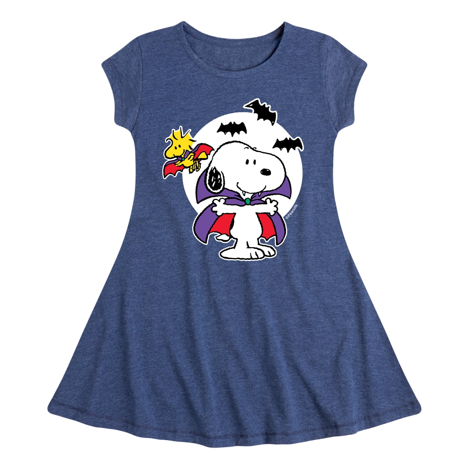 Peanuts - Vampire Snoopy and Woodstock - Toddler And Youth Girls Fit ...