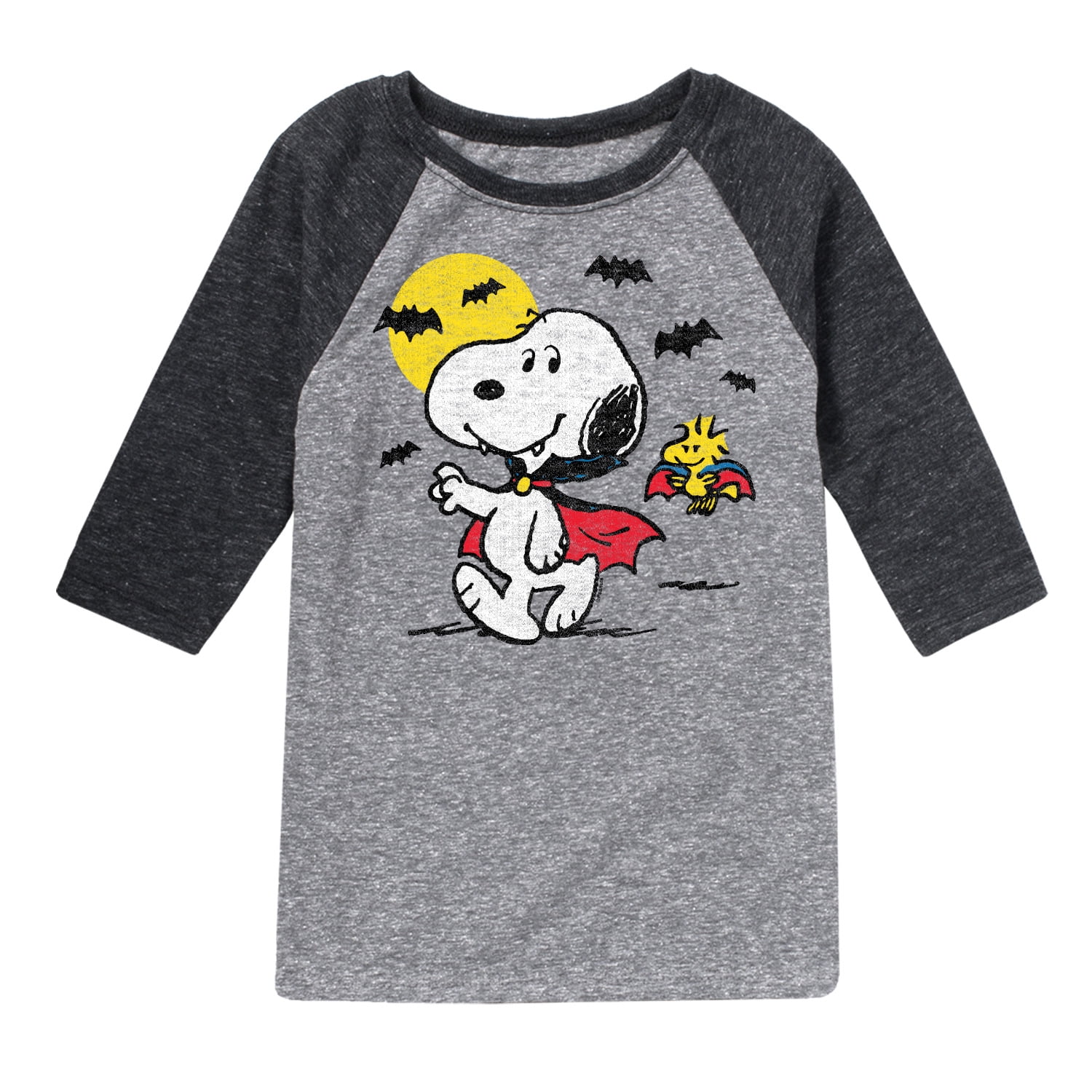 Peanuts - Vampire Snoopy with Woodstock - Toddler And Youth Raglan ...