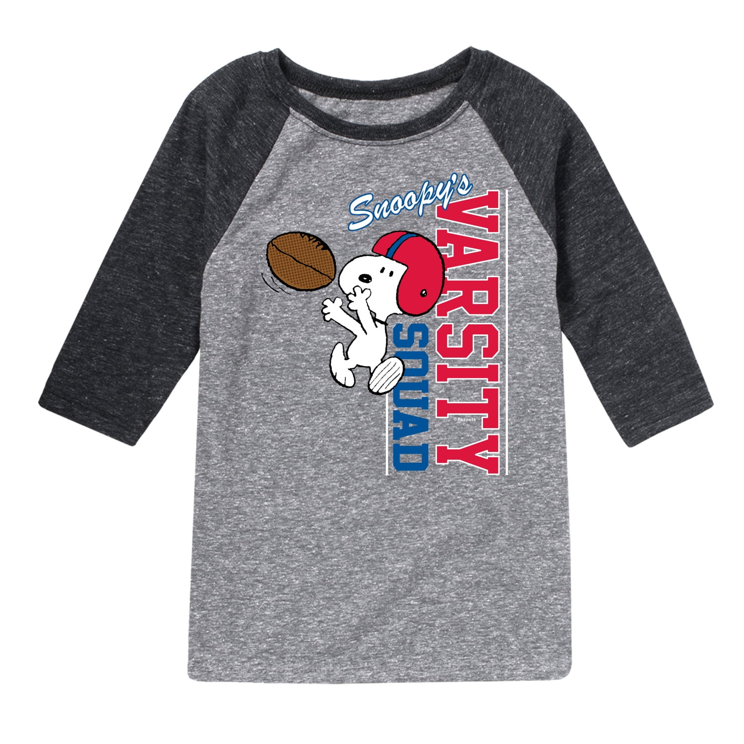 Peanuts - Varsity Snoopy Squad - Toddler And Youth Raglan Graphic T-Shirt - Walmart.com