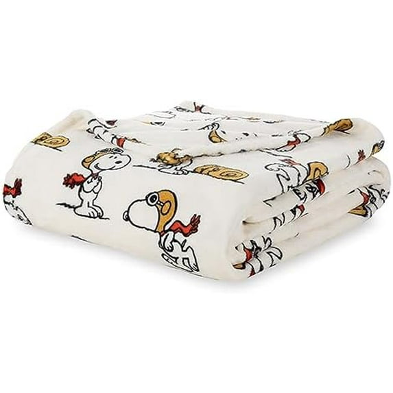 Peanuts® VelvetLoft® Cute Character Snoopy Plush Blanket,Peanuts Red ...