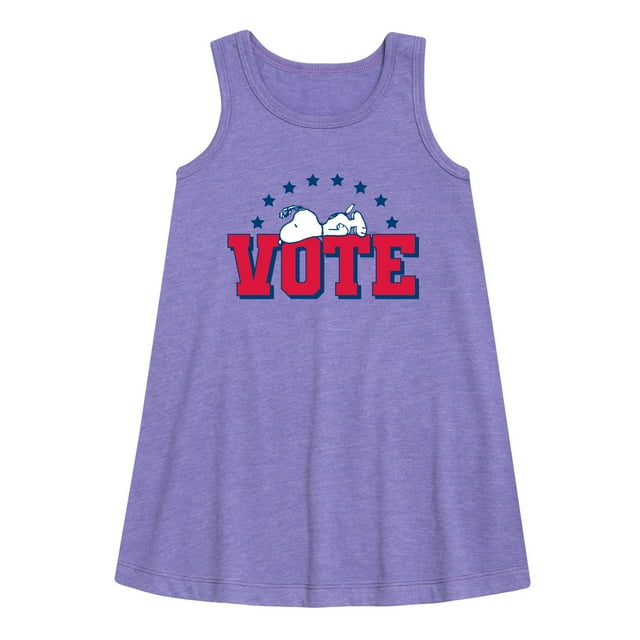 Peanuts - Vote Snoopy - Toddler & Youth Girls A-line Dress - Walmart.com