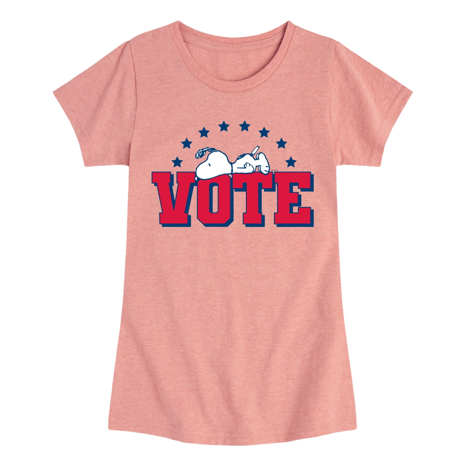 Peanuts - Vote Snoopy - Toddler & Youth Girls Short Sleeve Graphic T ...