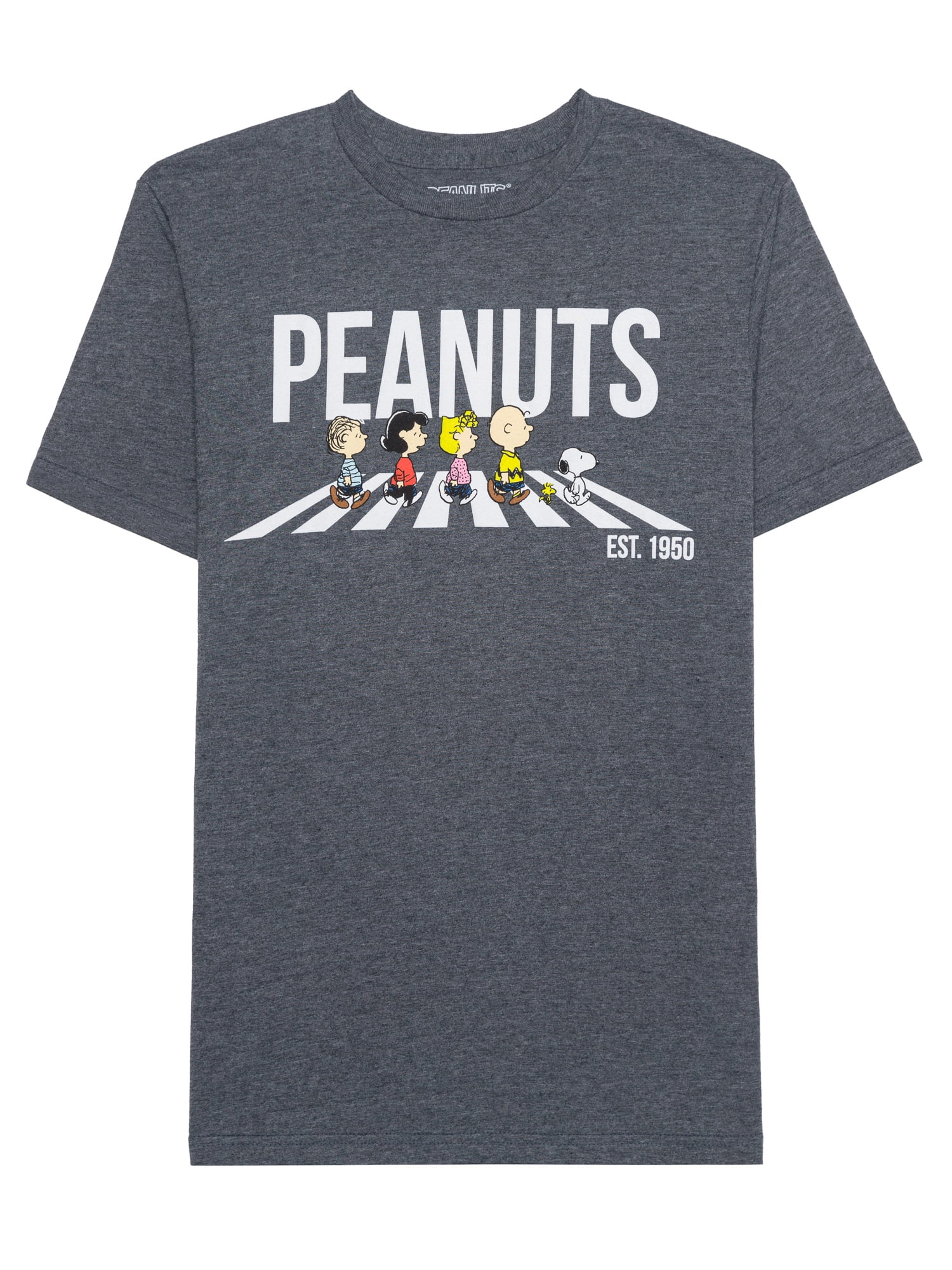 Peanuts Walking Men's & Big Men's Graphic Tee with Short Sleeves, Sizes ...