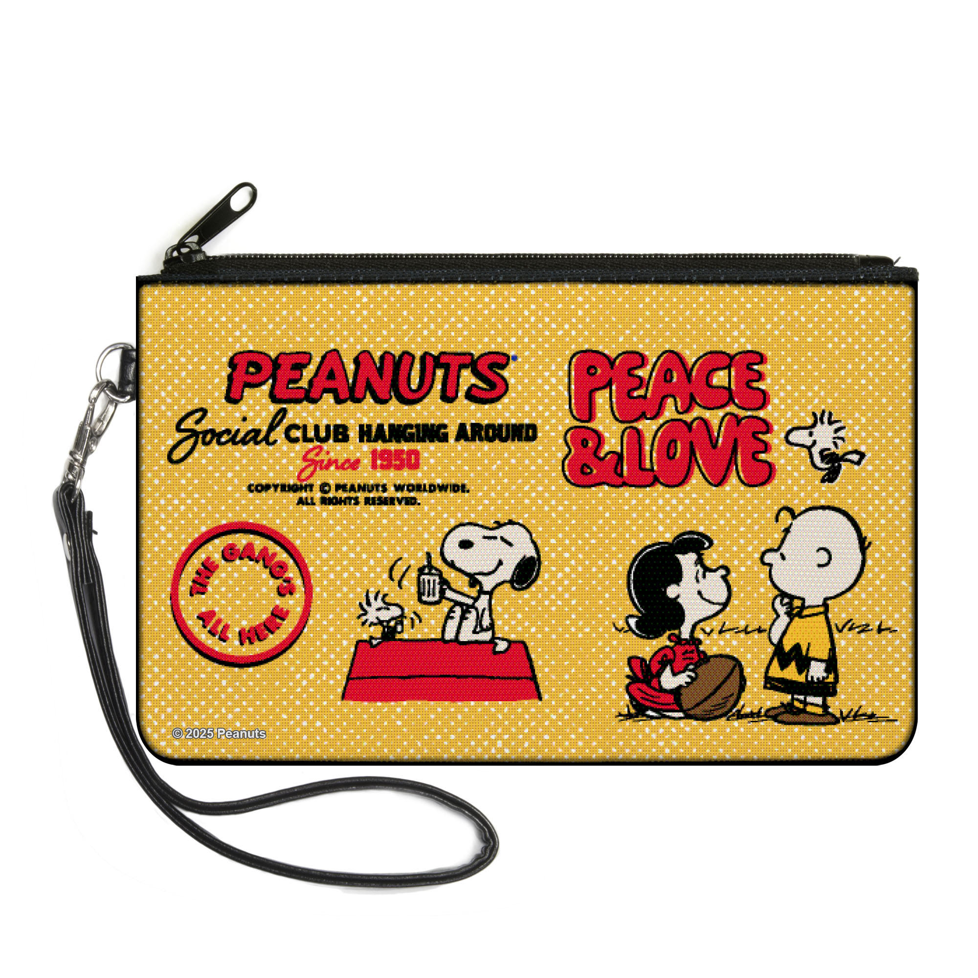 Peanuts Wallet, Zip Clutch, Peanuts Social Club Peace and Love Scenes ...