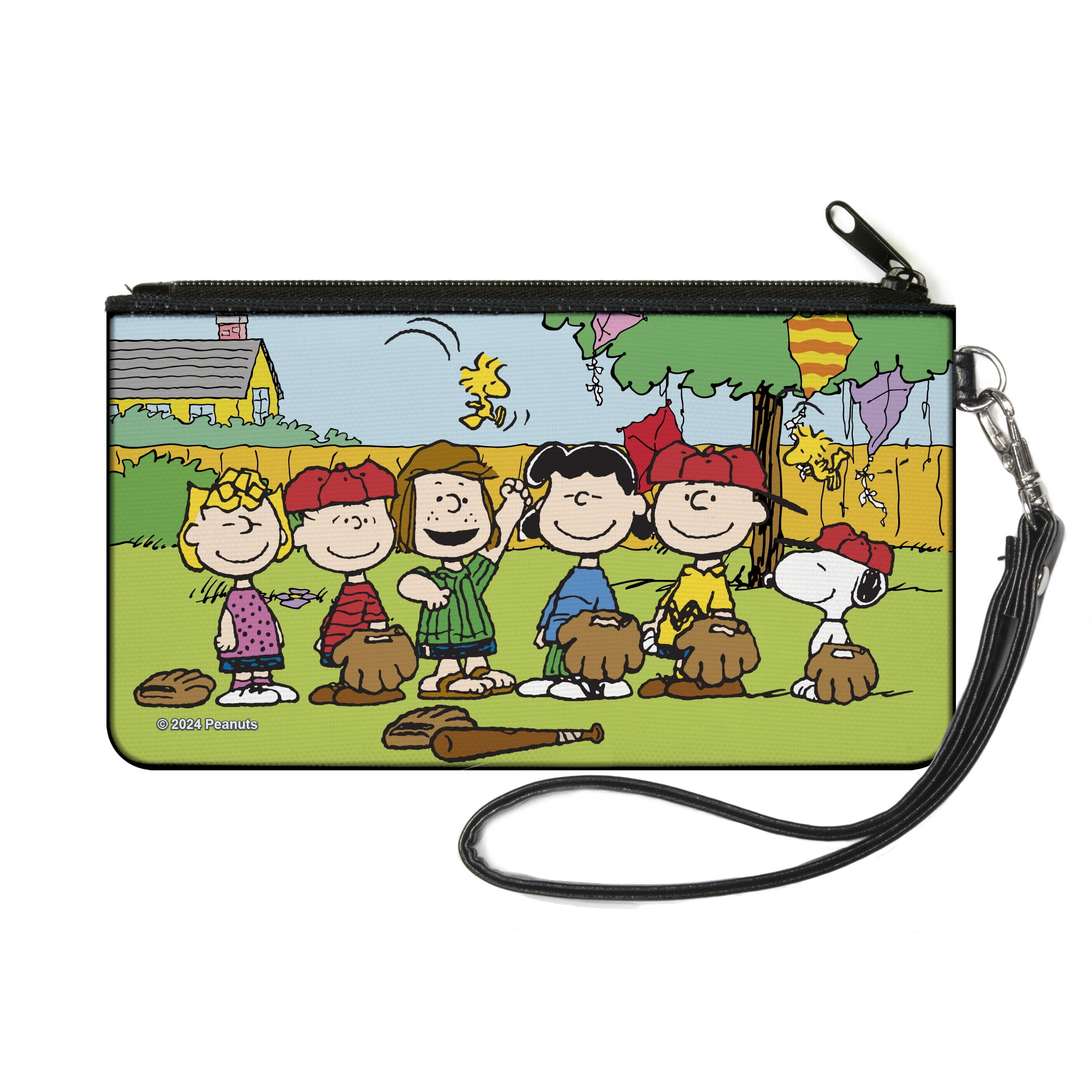 Peanuts Wallet, Zip Pouch, Peanuts Gang Backyard Baseball Group Pose ...