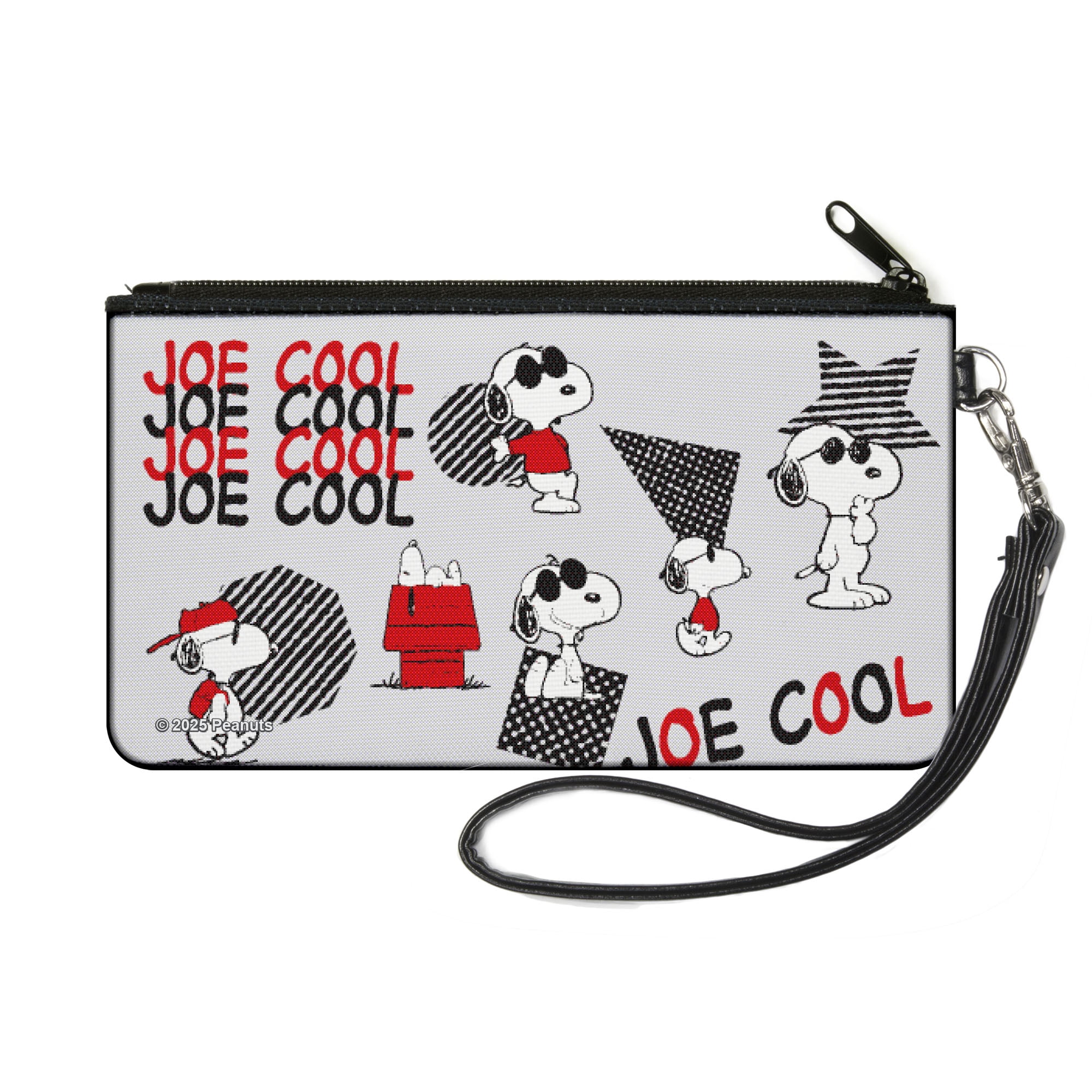Peanuts Wallet, Zip Pouch, Peanuts Joe Cool Snoopy Poses and Text Gray ...