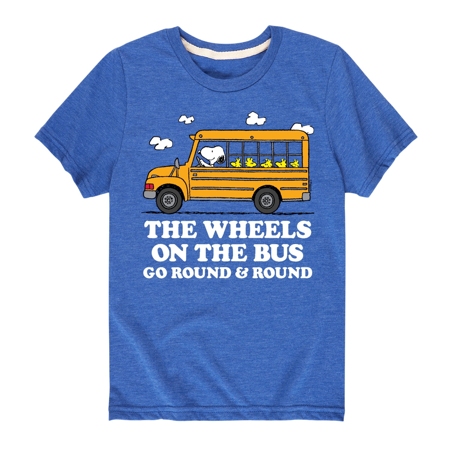 Peanuts - Wheels On The Bus - Toddler And Youth Short Sleeve Graphic T ...