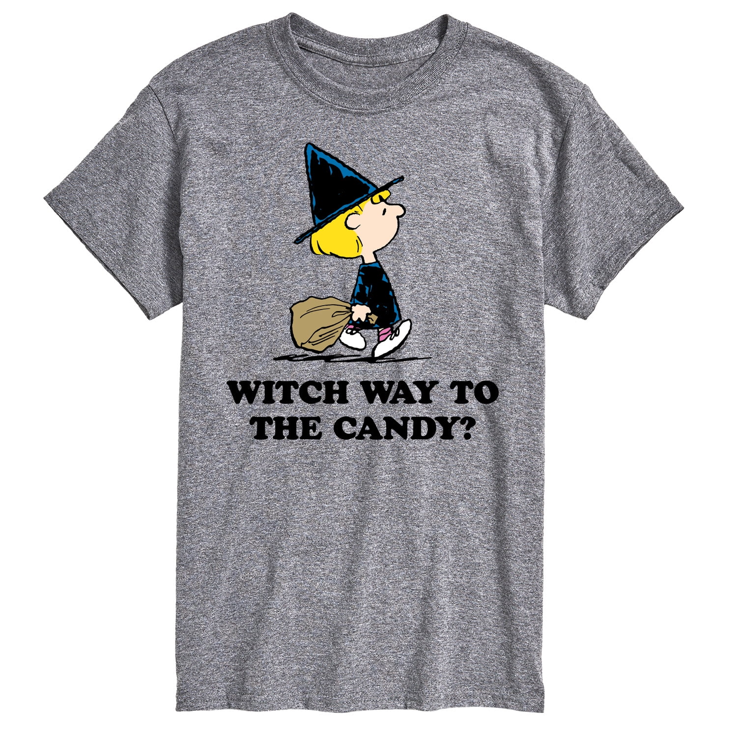 Peanuts - Witch Way To The Candy - Men's Short Sleeve Graphic T-Shirt ...