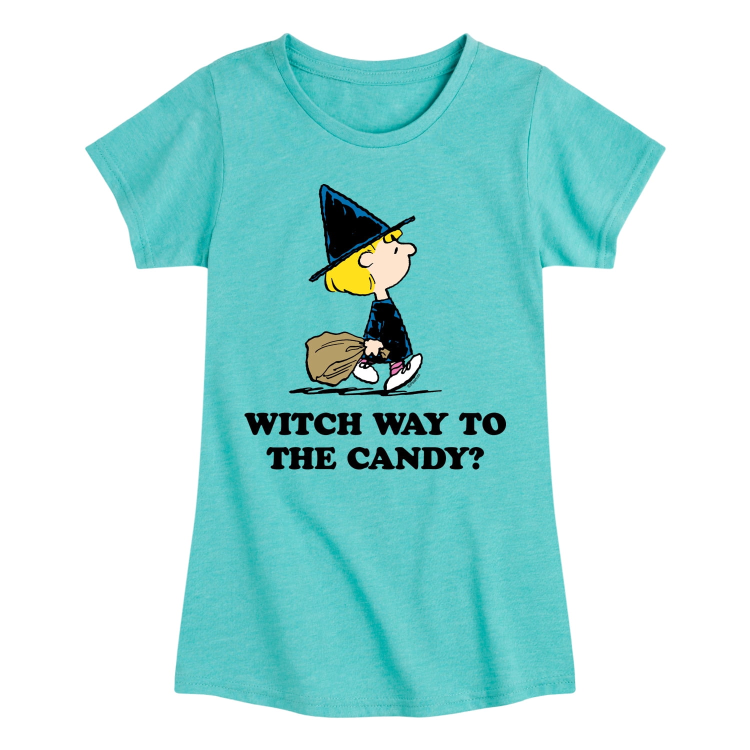 Peanuts - Witch Way To The Candy - Toddler And Youth Girls Short Sleeve ...