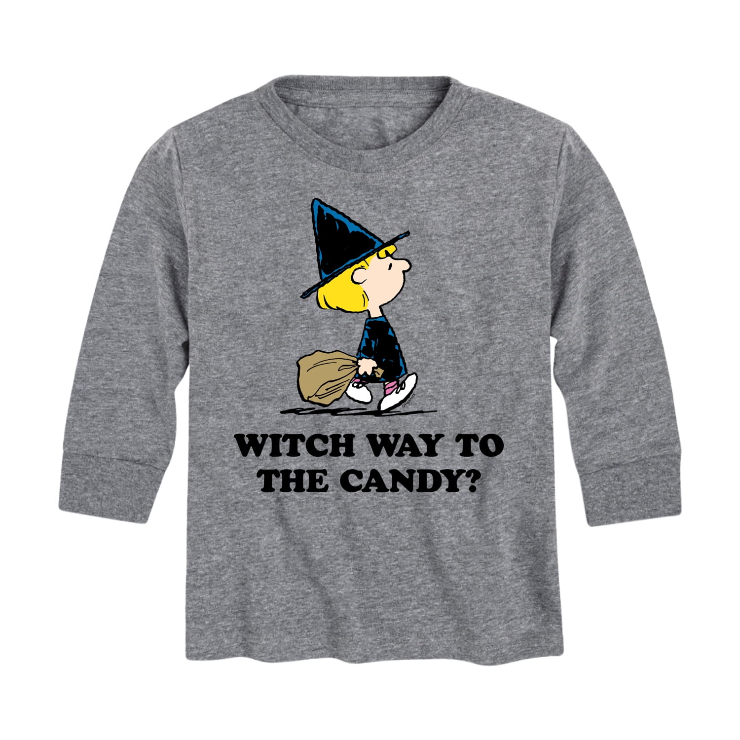 Peanuts - Witch Way To The Candy - Toddler And Youth Long Sleeve ...