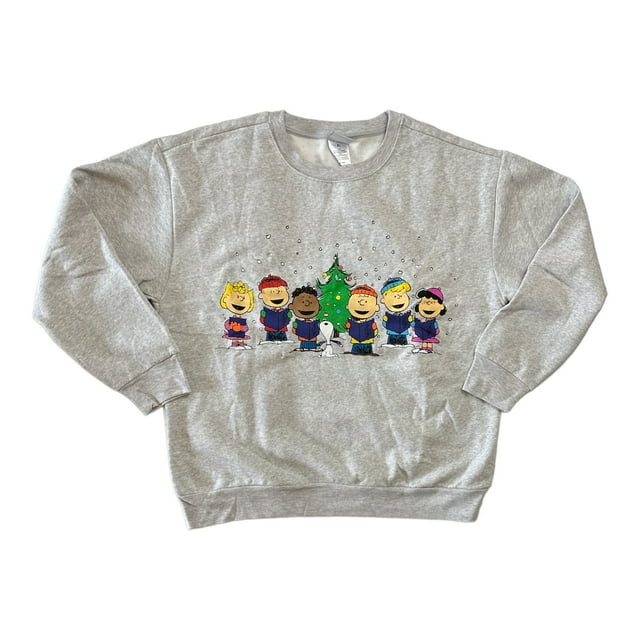 Peanuts Women's Graphic Print Light-Up Pullover Crewneck Sweatshirt ...