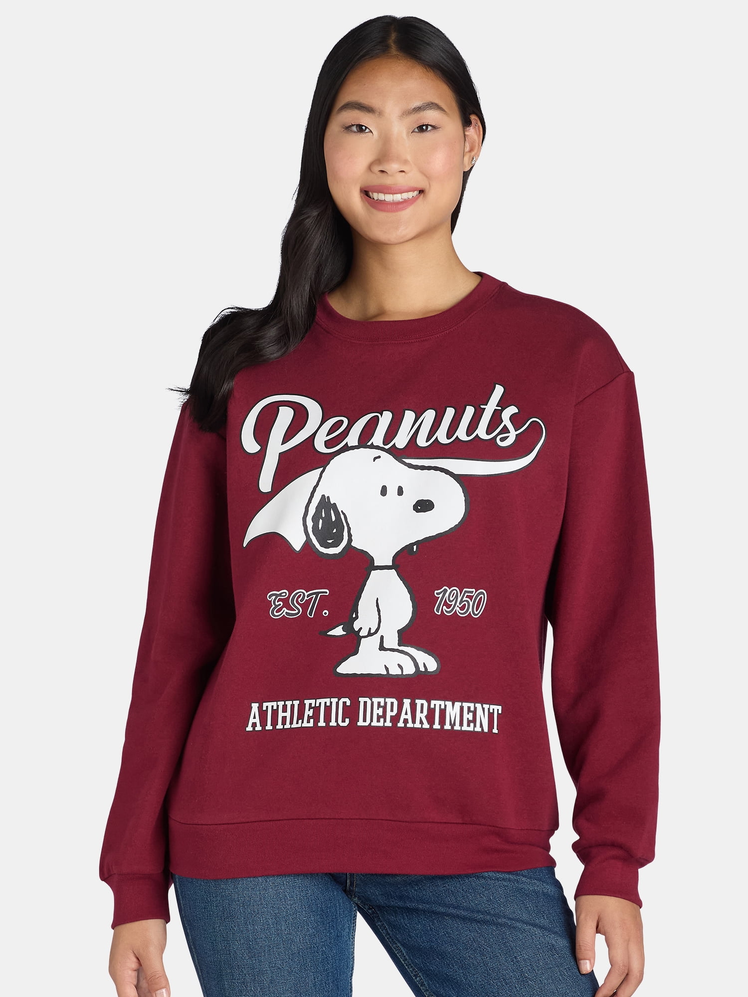 Peanuts Women's Graphic Sweatshirt with Long Sleeves, Sizes XXS-XXL ...