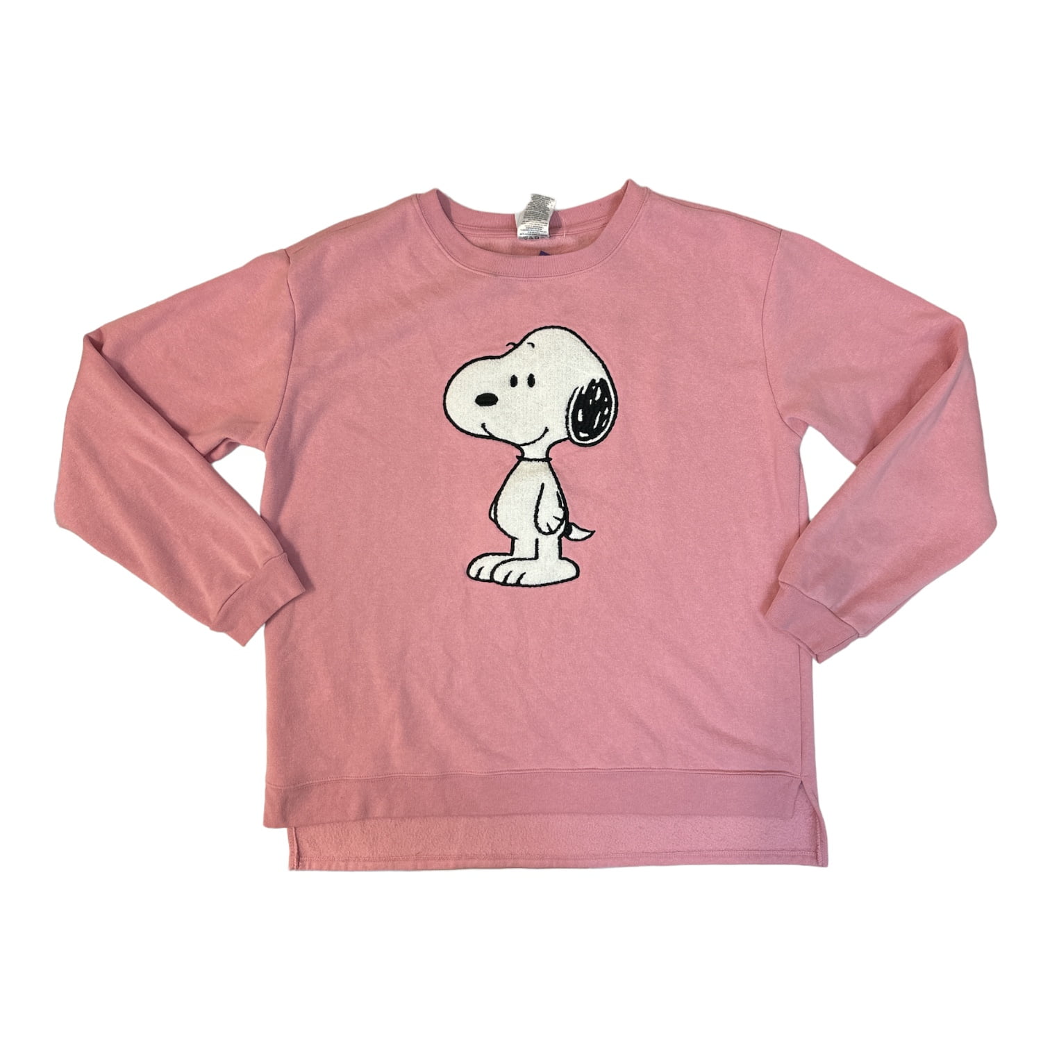 Peanuts Women's Snoopy Pink Fleece Lined Crew Neck Sweatshirt - Walmart.com