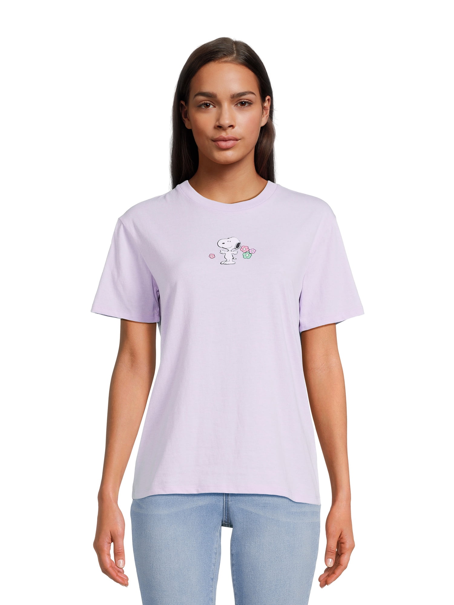 Peanuts Women's Snoopy Plant A Tree Graphic Tee, Sizes XS-3XL - Walmart.com