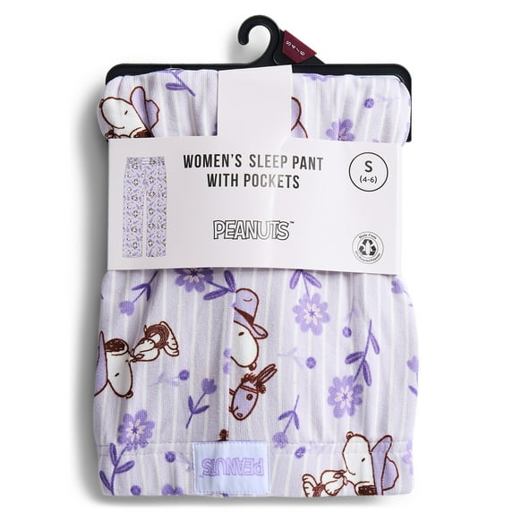 Peanuts Women’s Snoopy Print Hacci Knit Wide Leg Sleep Pants, Sizes XS-3X - Walmart.com
