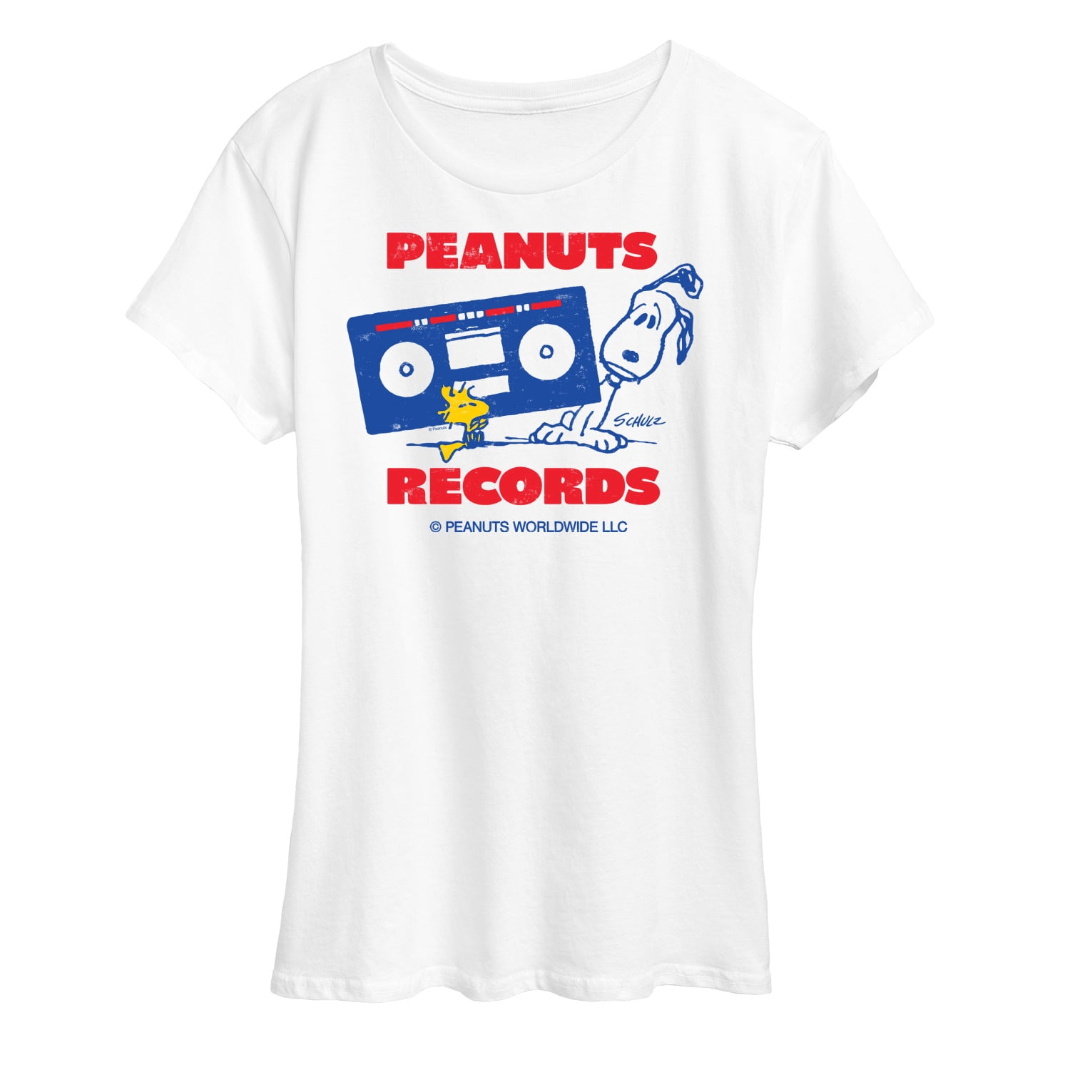 Peanuts - Woodstock Boombox - Women's Short Sleeve Graphic T-Shirt ...