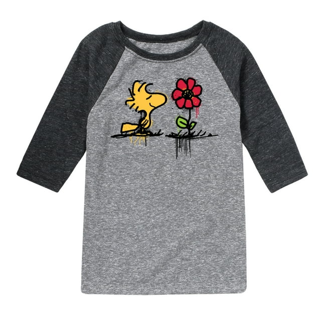 Peanuts - Woodstock Rose - Toddler And Youth Raglan Graphic T-Shirt ...