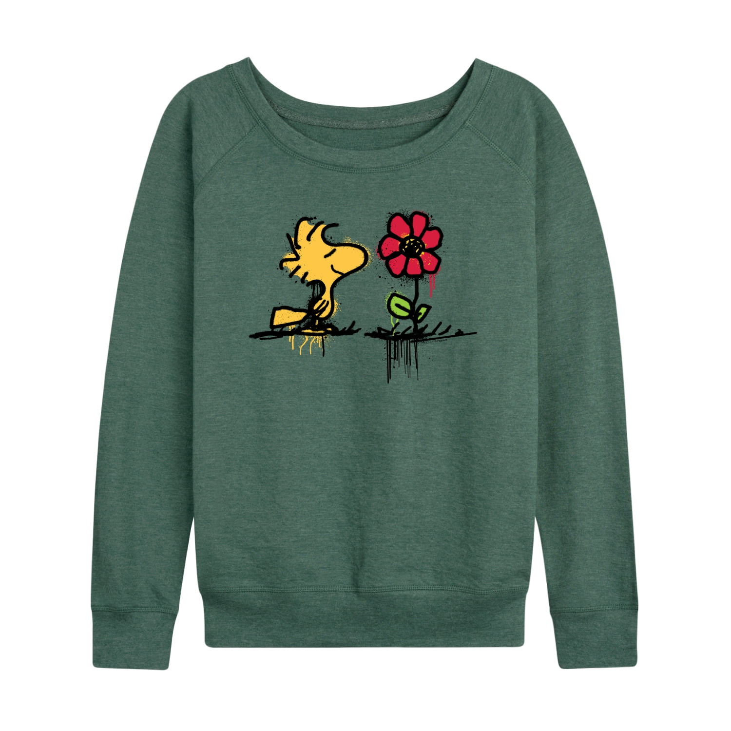 Peanuts - Woodstock Rose - Women's Lightweight French Terry Long Sleeve ...