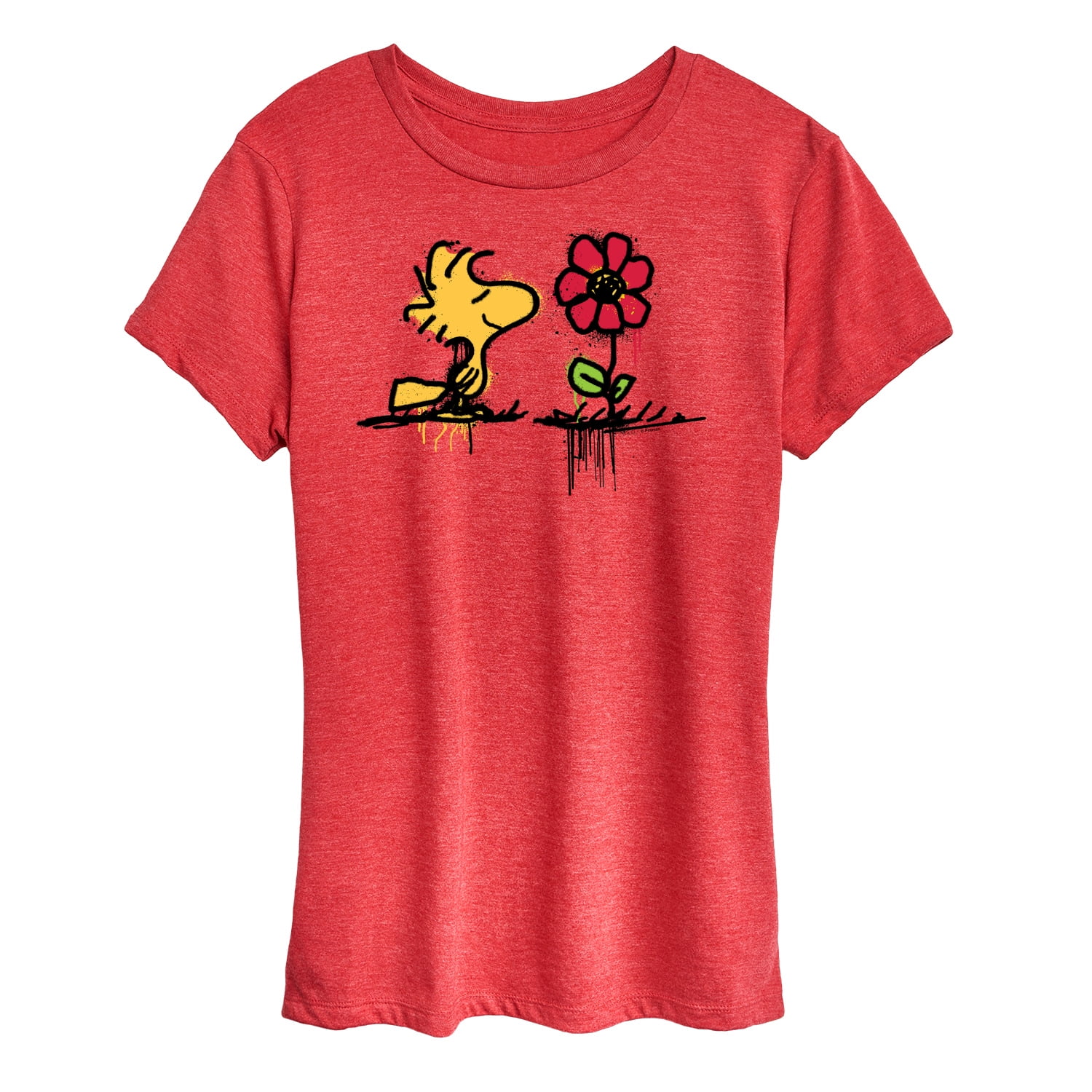 Peanuts - Woodstock Rose - Women's Short Sleeve Graphic T-Shirt ...