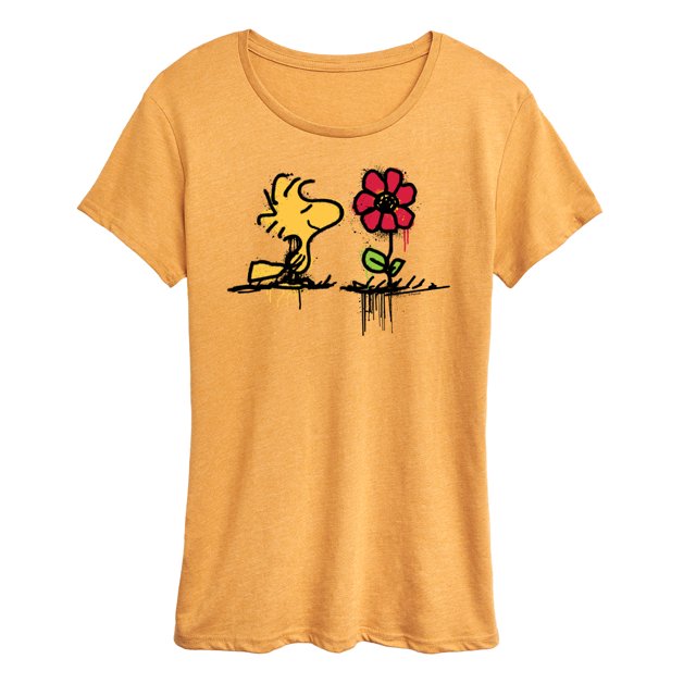 Peanuts - Woodstock Rose - Women's Short Sleeve Graphic T-Shirt ...