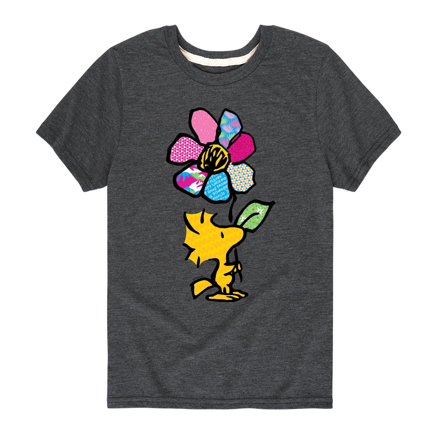 Peanuts - Woodstock With Flower And Pattern - Toddler And Youth Short ...