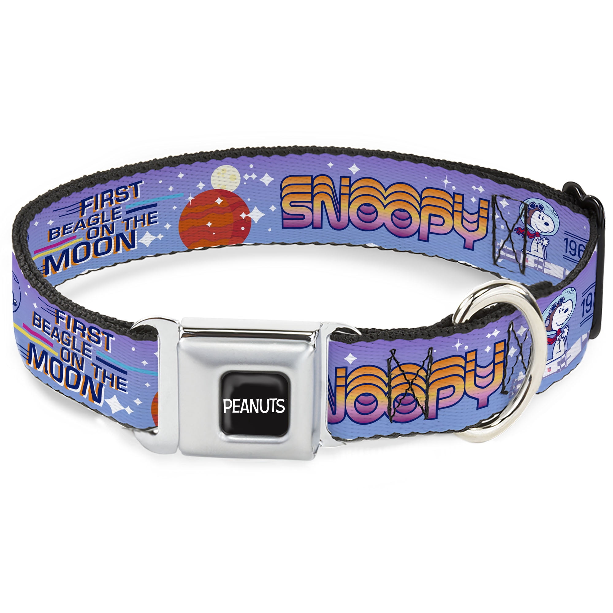 Peanuts Worldwide LLC Pet Collar, Dog Collar Metal Seatbelt Buckle ...