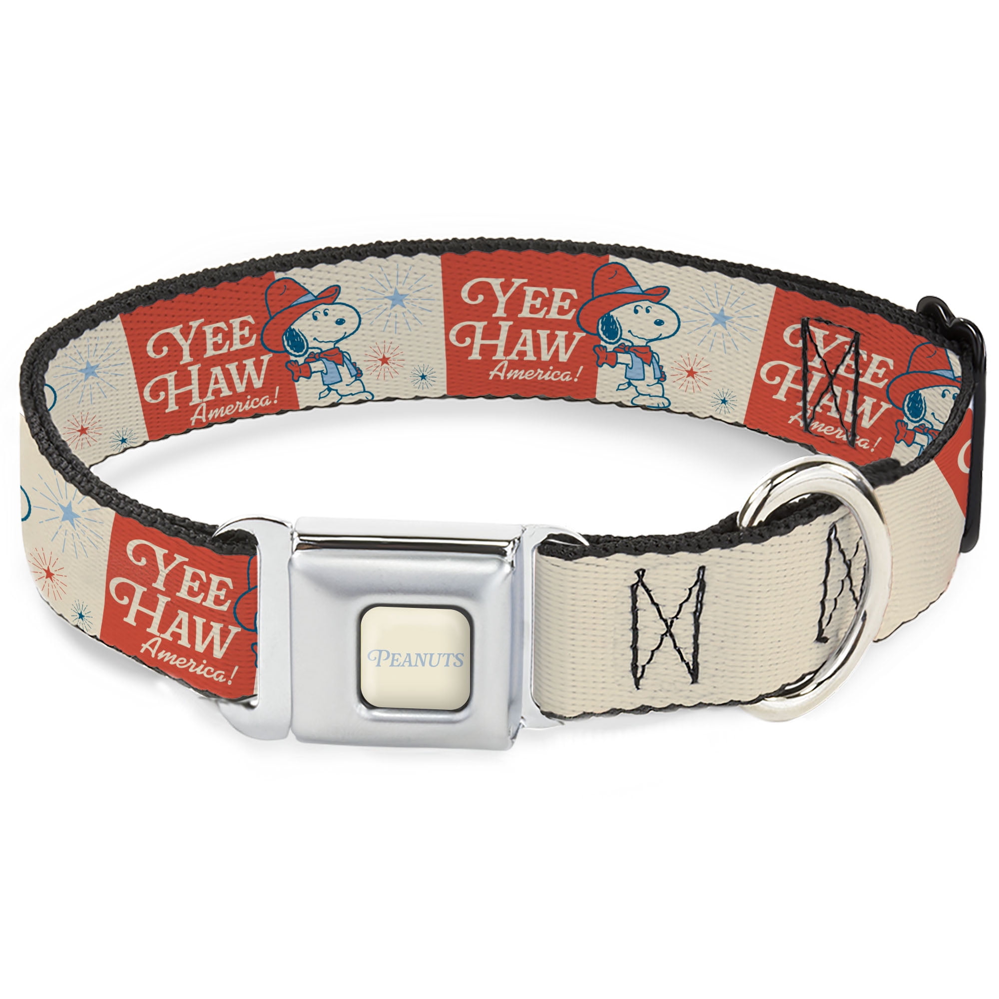 Peanuts Worldwide LLC Pet Collar, Dog Collar Metal Seatbelt Buckle ...