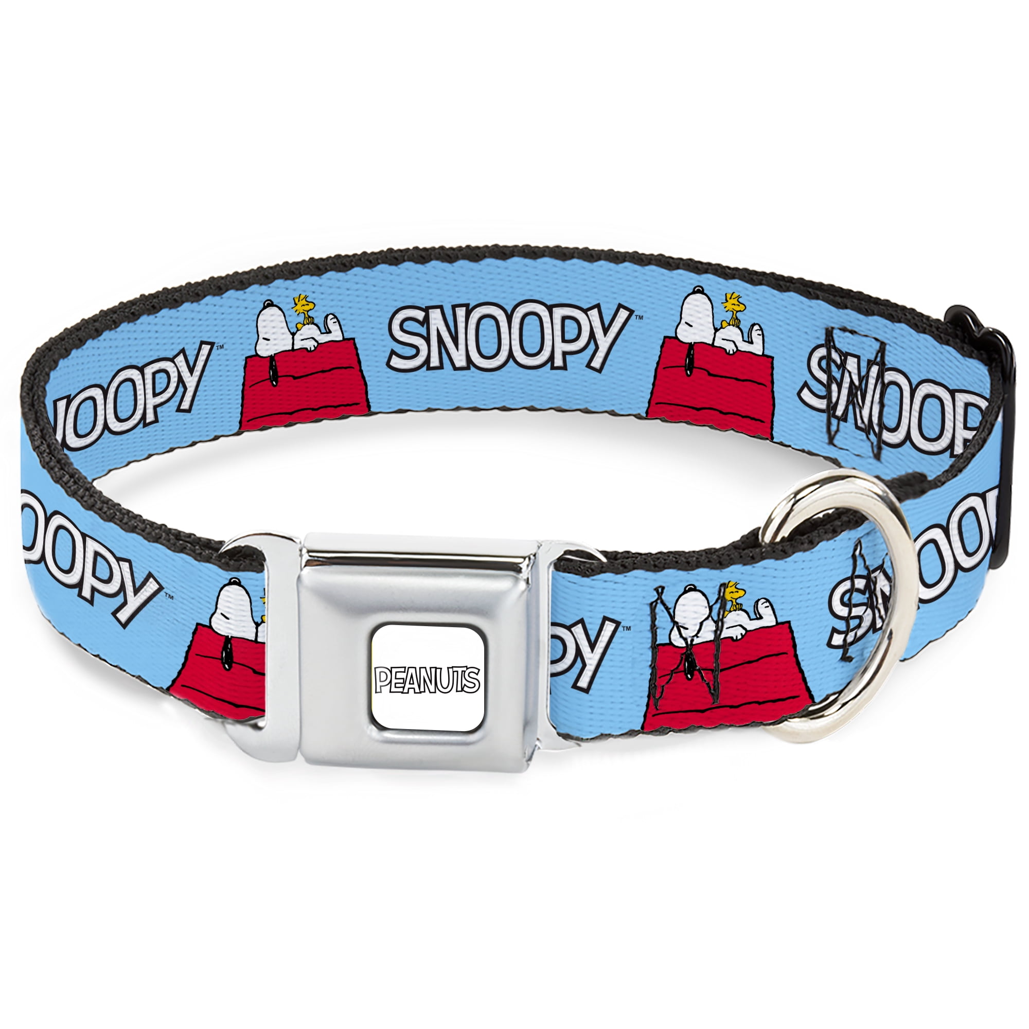 Peanuts Worldwide LLC Pet Collar, Dog Collar Metal Seatbelt Buckle ...
