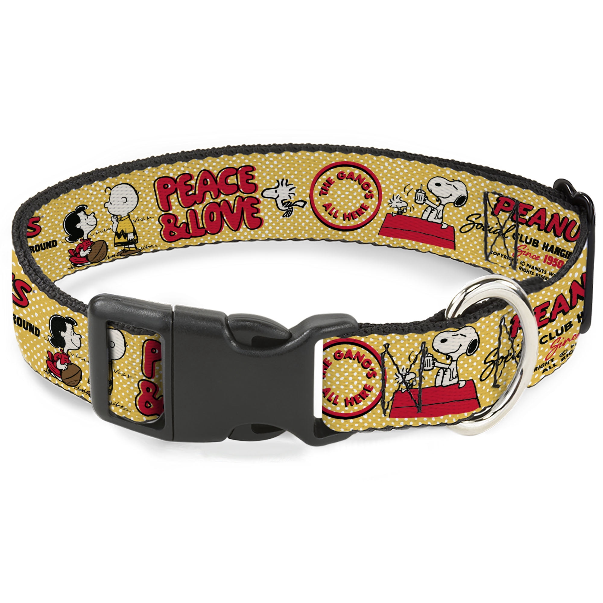 Peanuts Worldwide LLC Pet Collar, Dog Collar Plastic Buckle, Peanuts ...