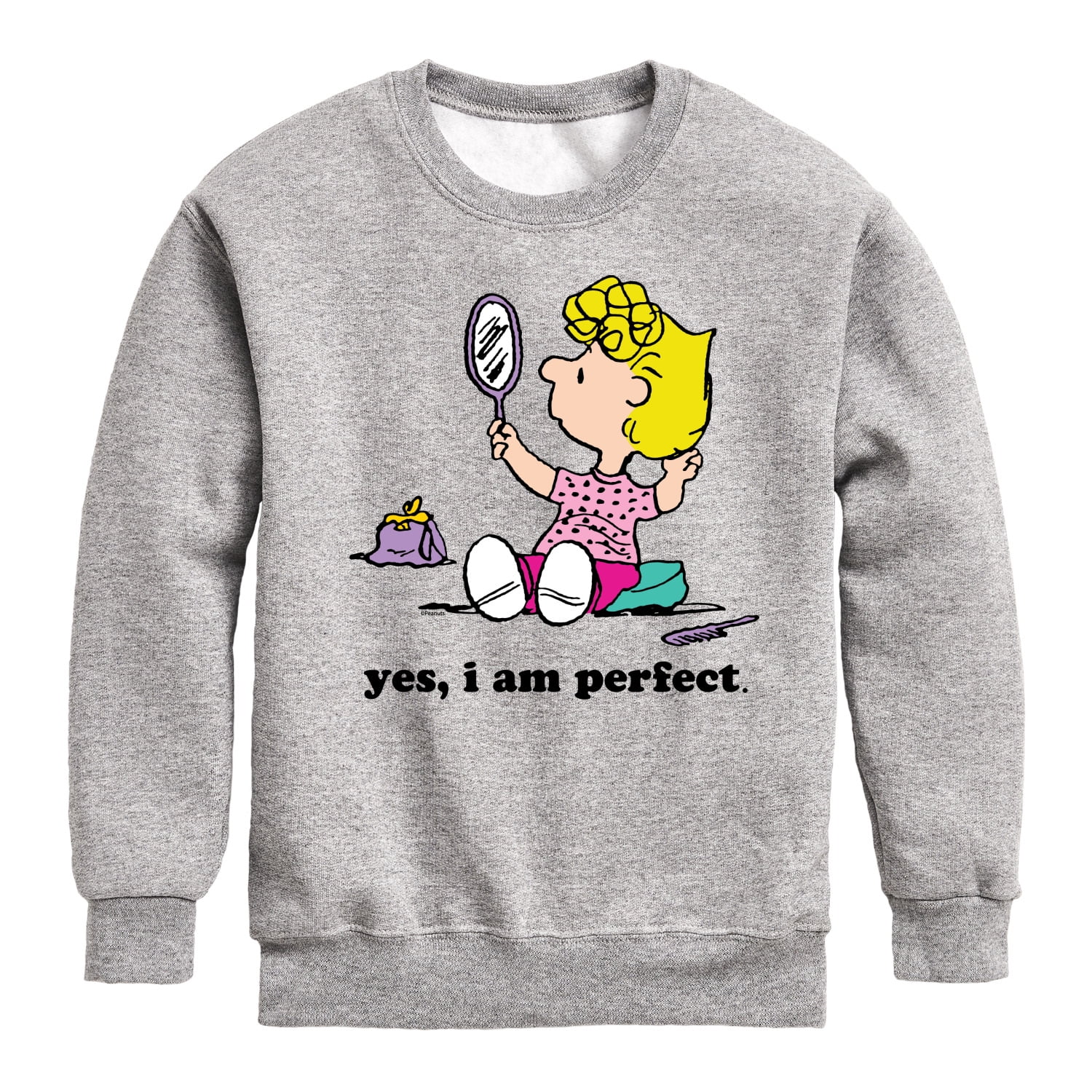 Peanuts - Yes I Am Perfect Sally - Toddler & Youth Crewneck Fleece ...