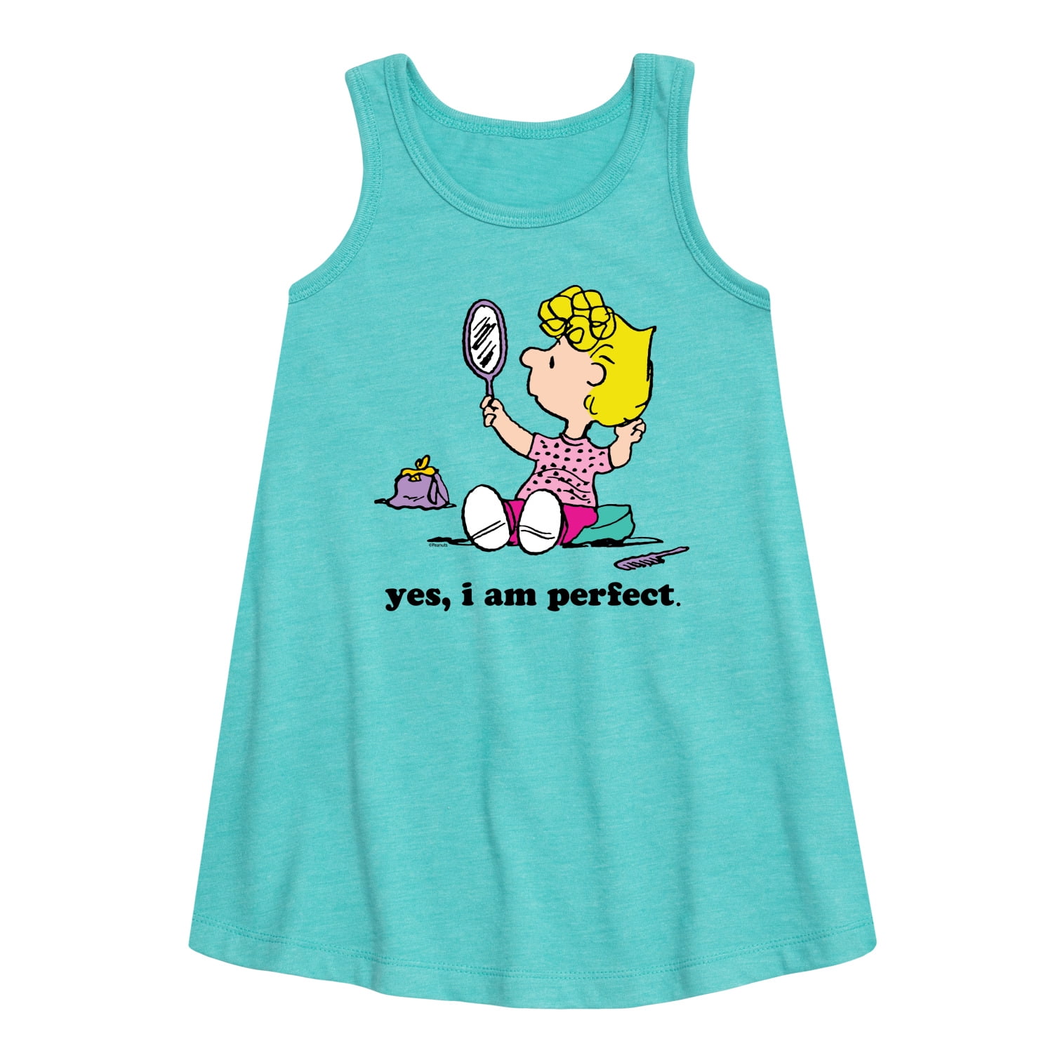 Peanuts - Yes I Am Perfect Sally - Toddler & Youth Girls A-line Dress ...