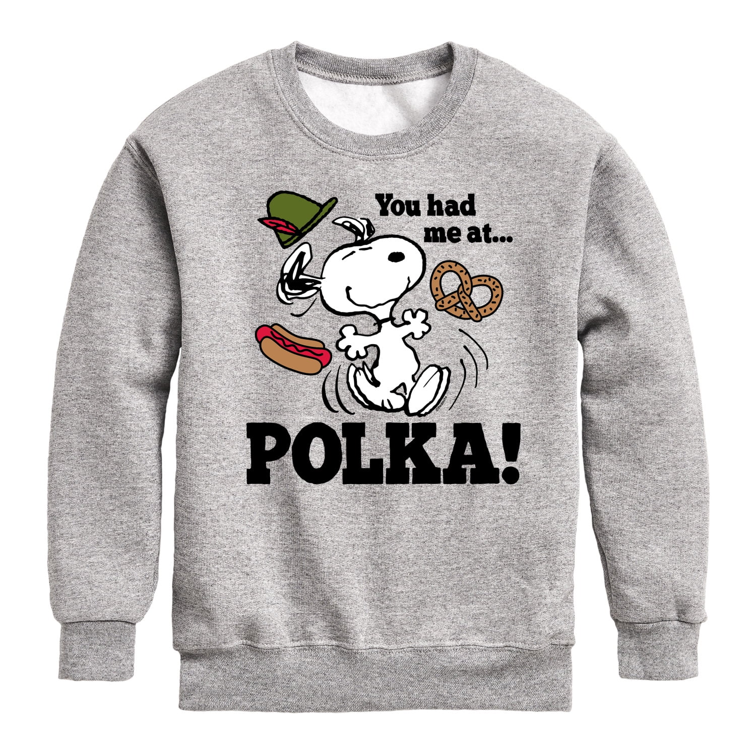 Peanuts - You Had Me At Polka - Toddler & Youth Crewneck Fleece ...