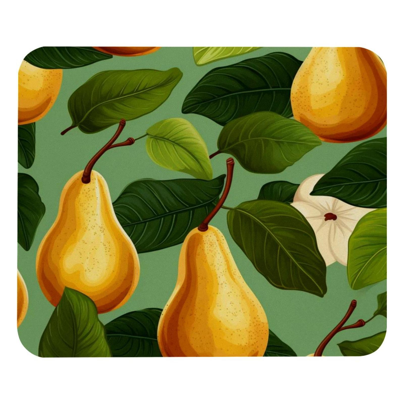 Pear 8.3x9.8 Inch Square Non-Slip Rubber Bottom Mouse Pad, Desk Pad ...