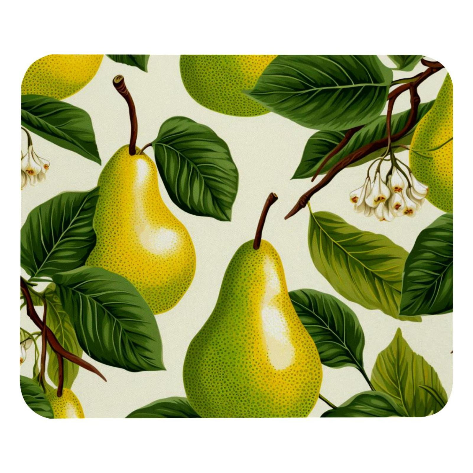 Pear 8.3x9.8 Inch Square Non-Slip Rubber Bottom Mouse Pad, Desk Pad ...