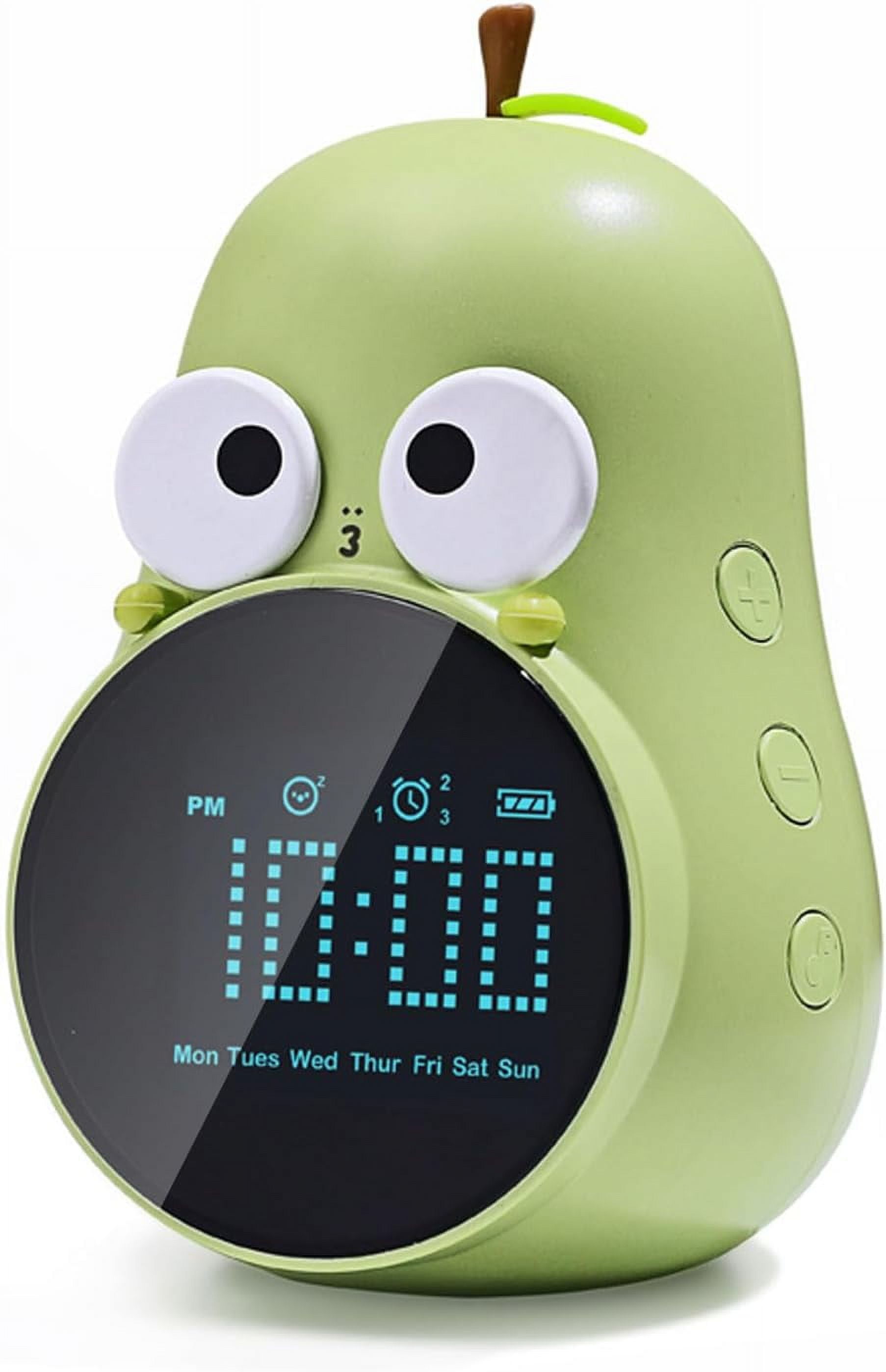 Pear Alarm Clock for Kids: Cute Pear Design, Snooze, Triple Alarms, 5 ...